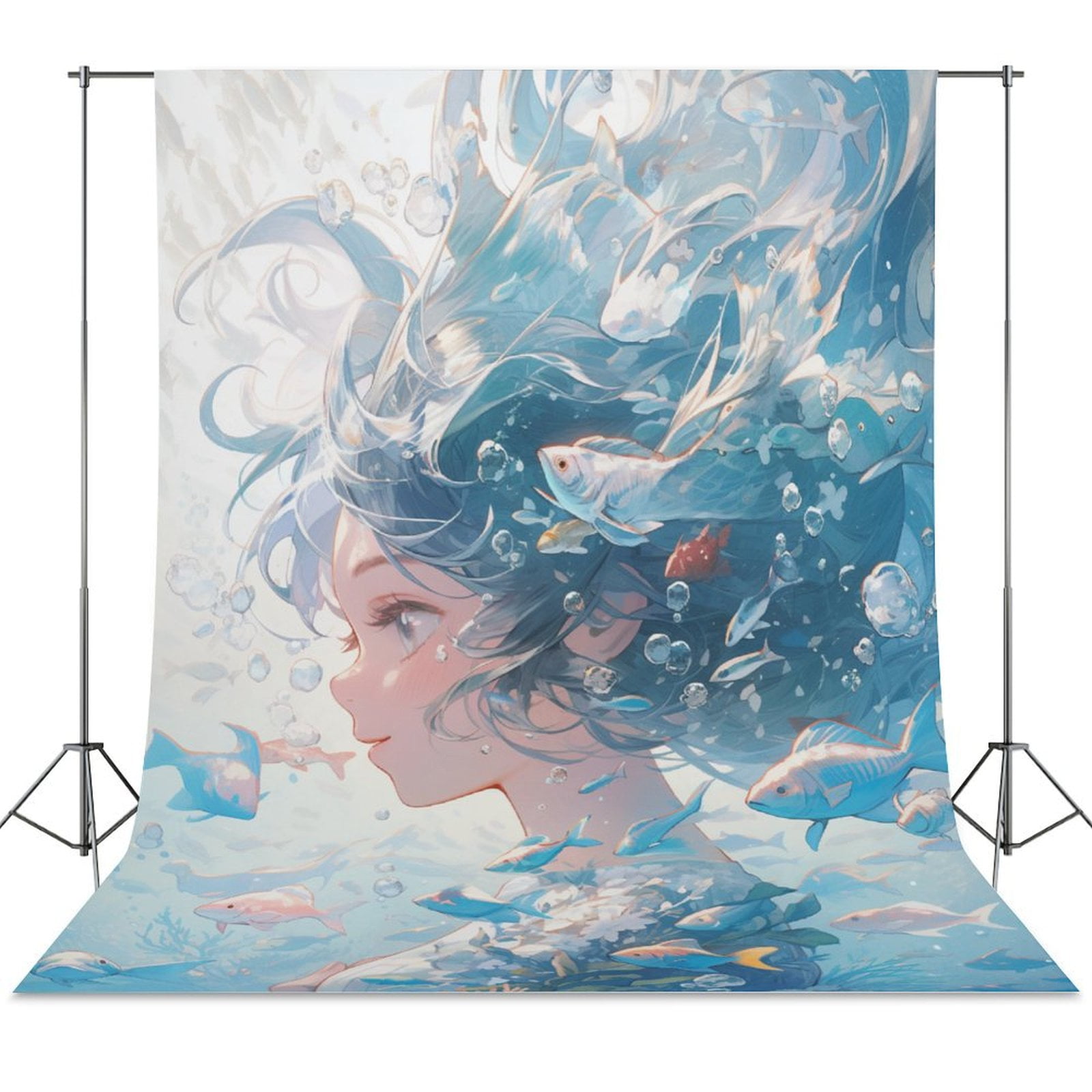 Mermaid Glitter Fish Scale Girls Backdrops for Photography for Party ...