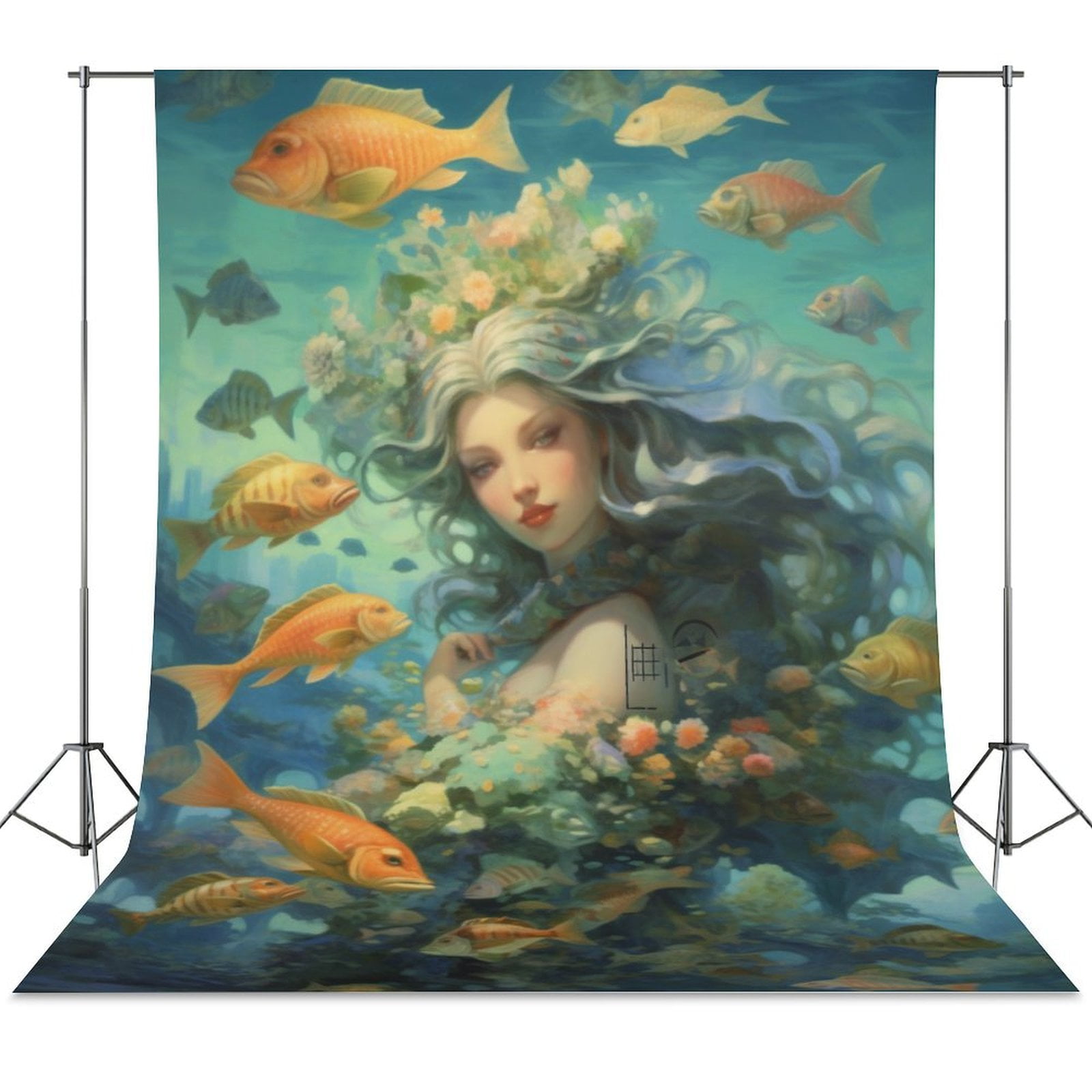 Mermaid Glitter Fish Scale Girls Backdrops for Photography for Party ...