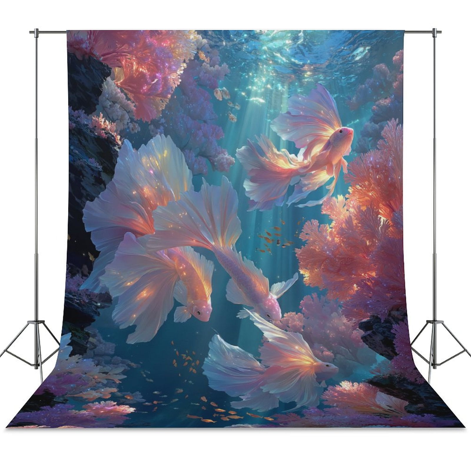 Mermaid Glitter Fish Scale Girls Backdrops for Photography for Party ...