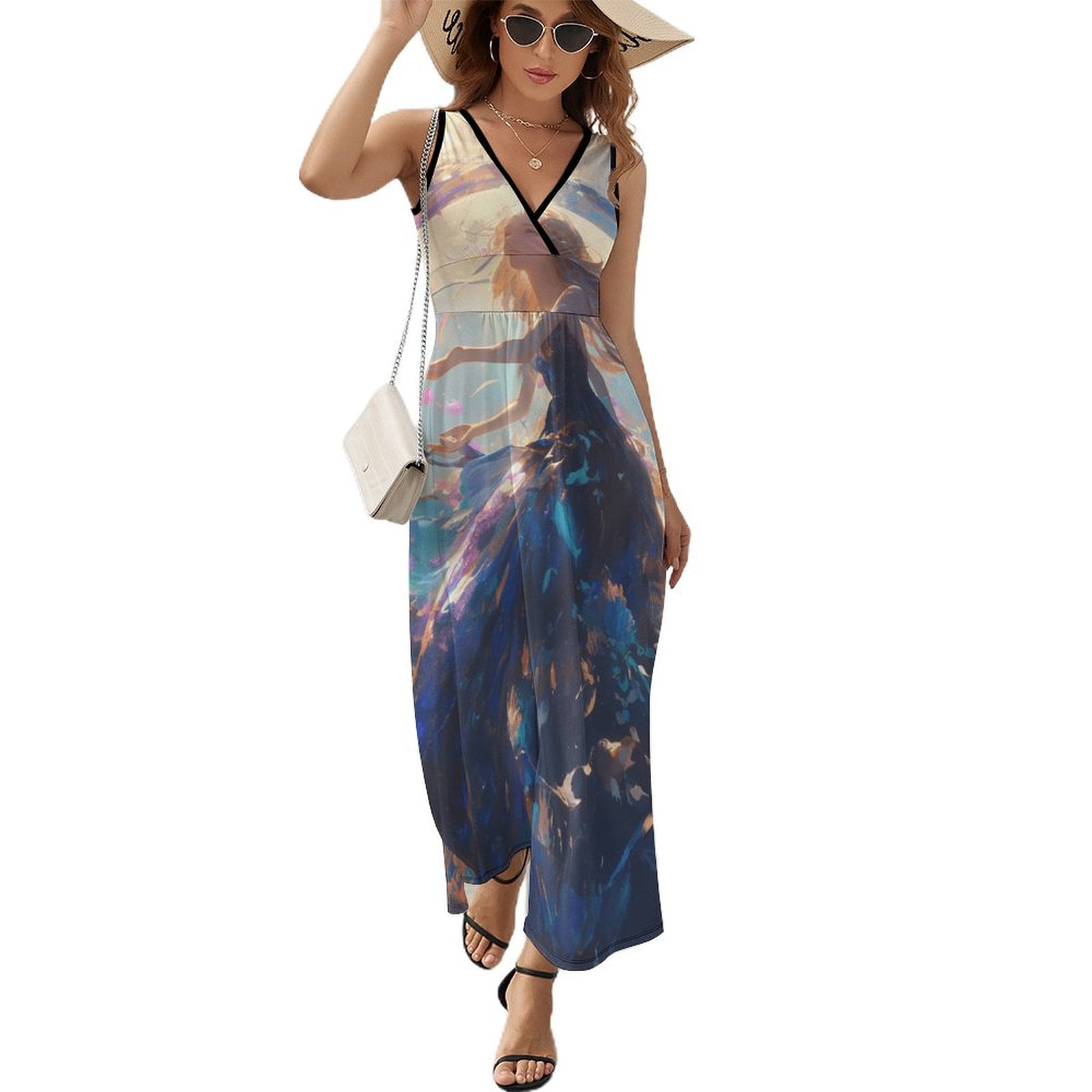 Mermaid Glitter Fish Scale Girls Sleeveless Dress Female Clothing Dress ...