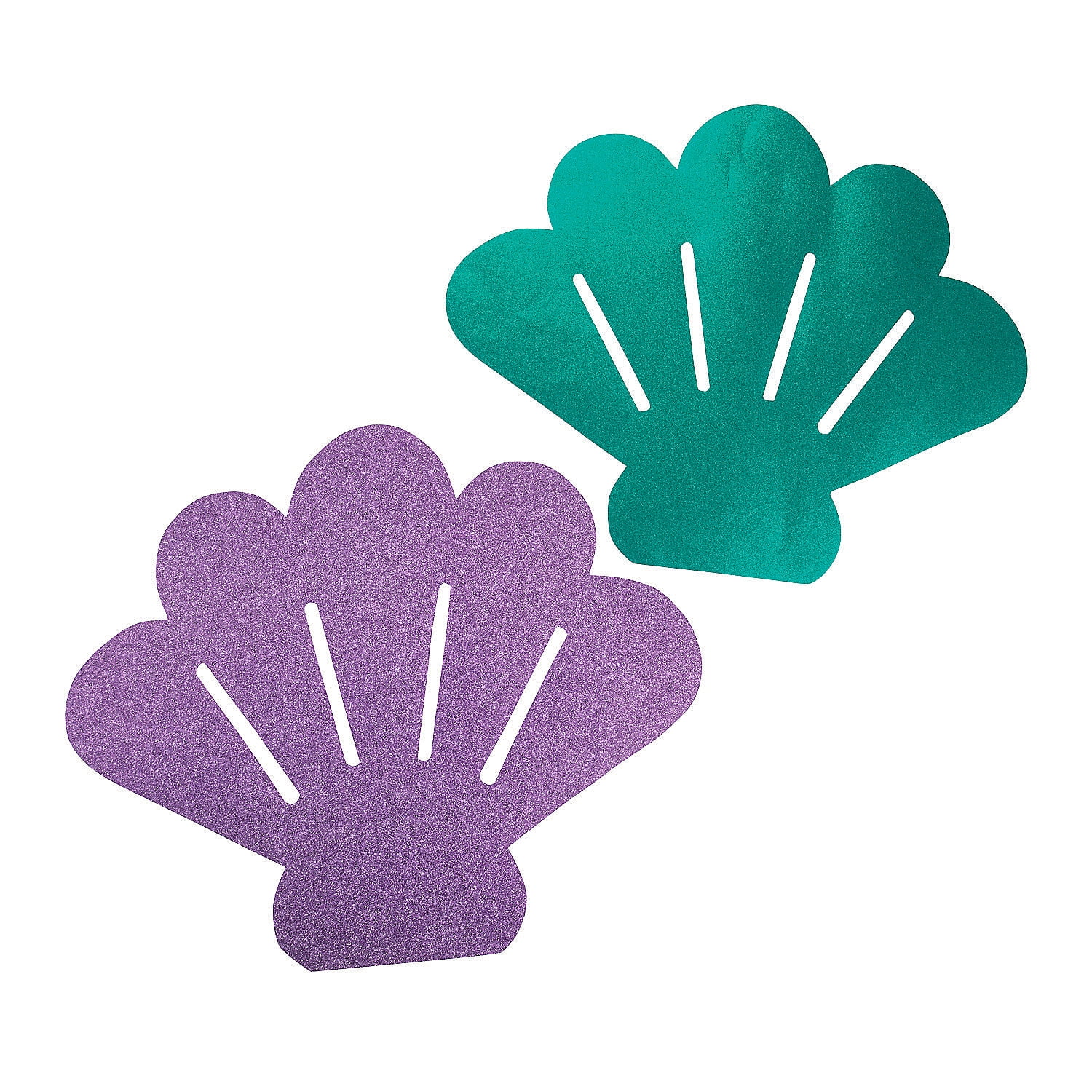 Mermaid Glitter Shell Cutouts - Party Decor - 6 Pieces - Walmart.com