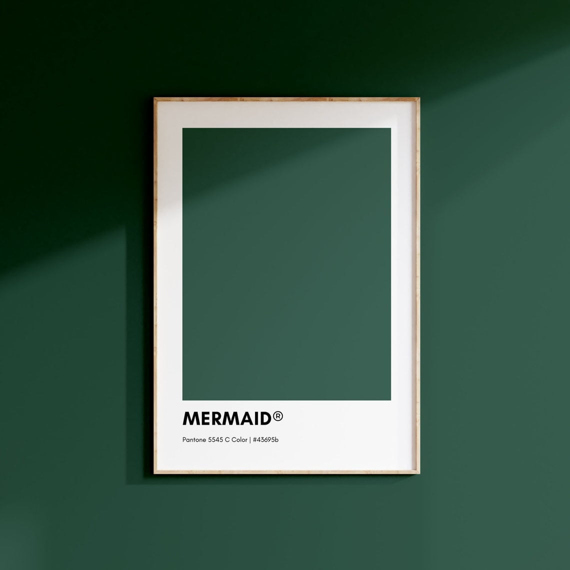 Mermaid Green Pantone, Green Pantone Print Poster, Green Pantone Wall ...