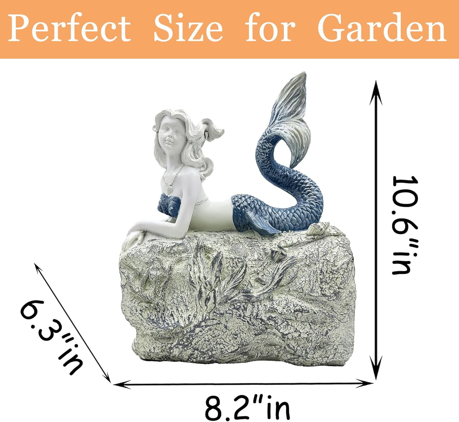 Mermaid Gutter Downspout Splash Block Statue, Garden Outdoor Animal ...