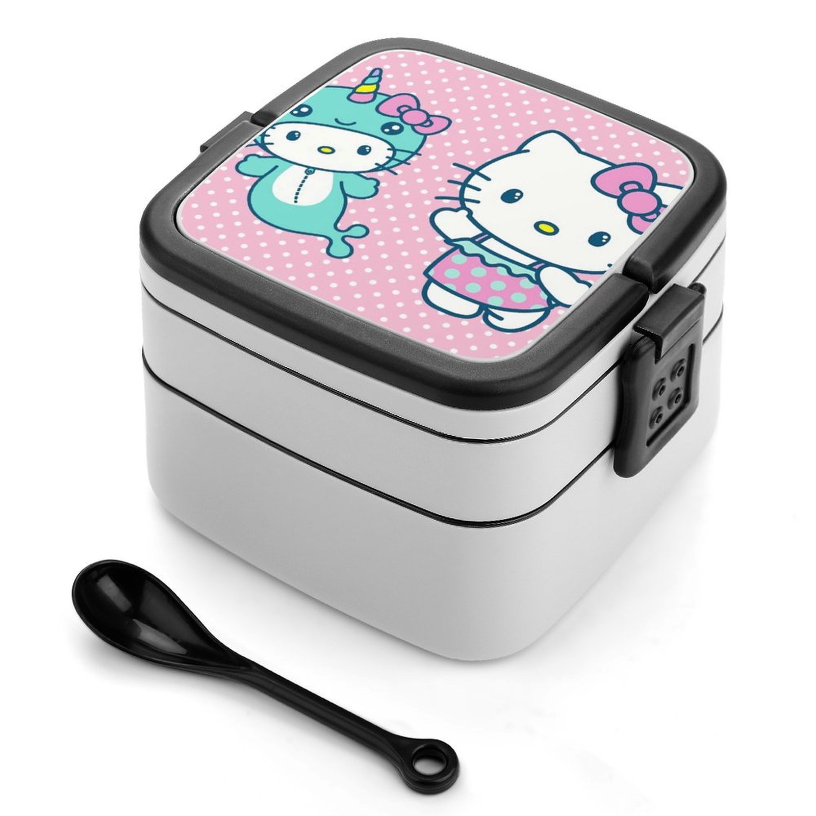 Mermaid Hello Kitty00315 Reusable Bento Boxes Lunch Box Double Layer ...