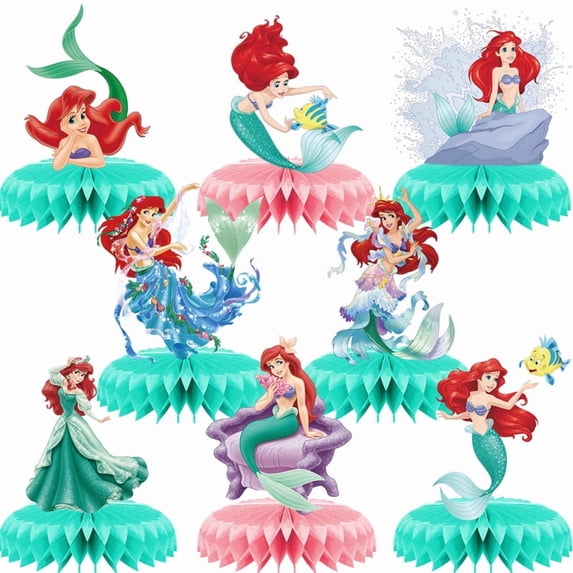 Mermaid Honeycomb Centerpieces Table Toppers Decorations for Birthday ...
