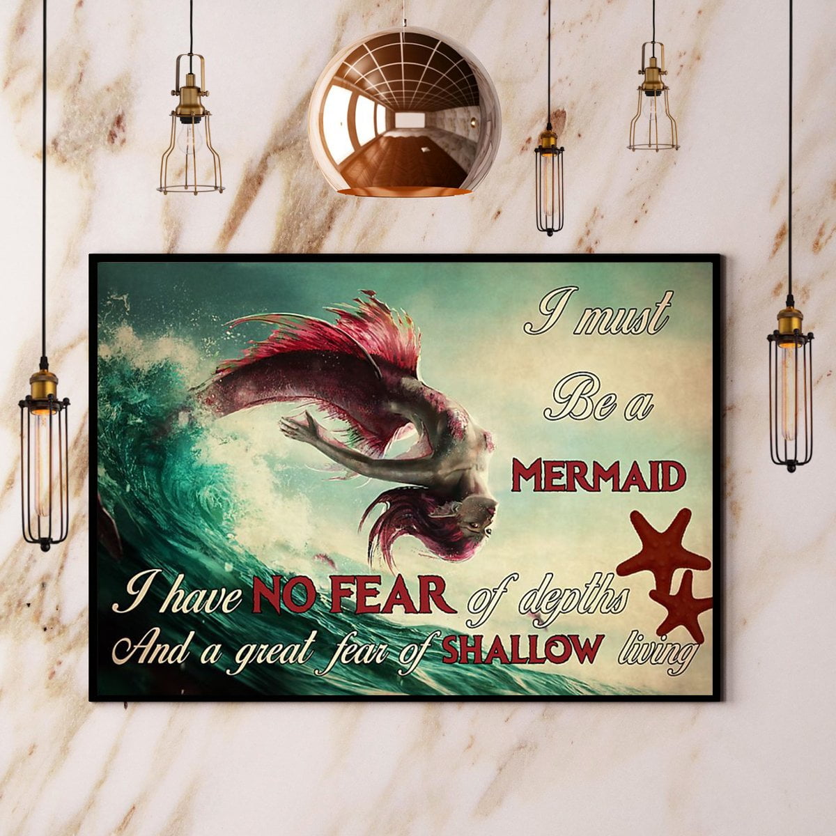 Mermaid I Must Be A Mermaid I Have No Fear Of Depths Paper Poster No ...