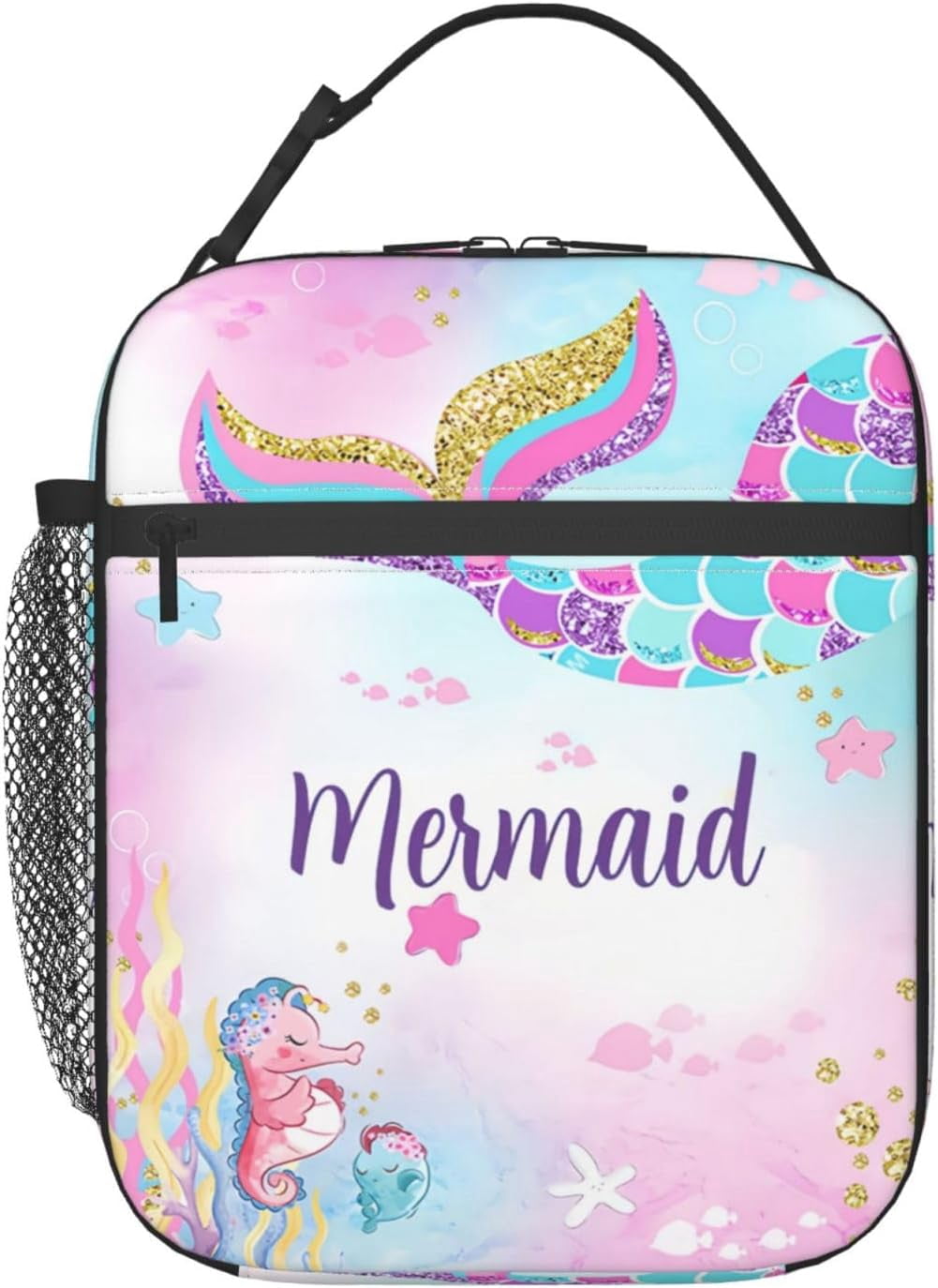 Mermaid Insulated Lunch Bag - Reusable, Leakproof Cooler - Portable ...
