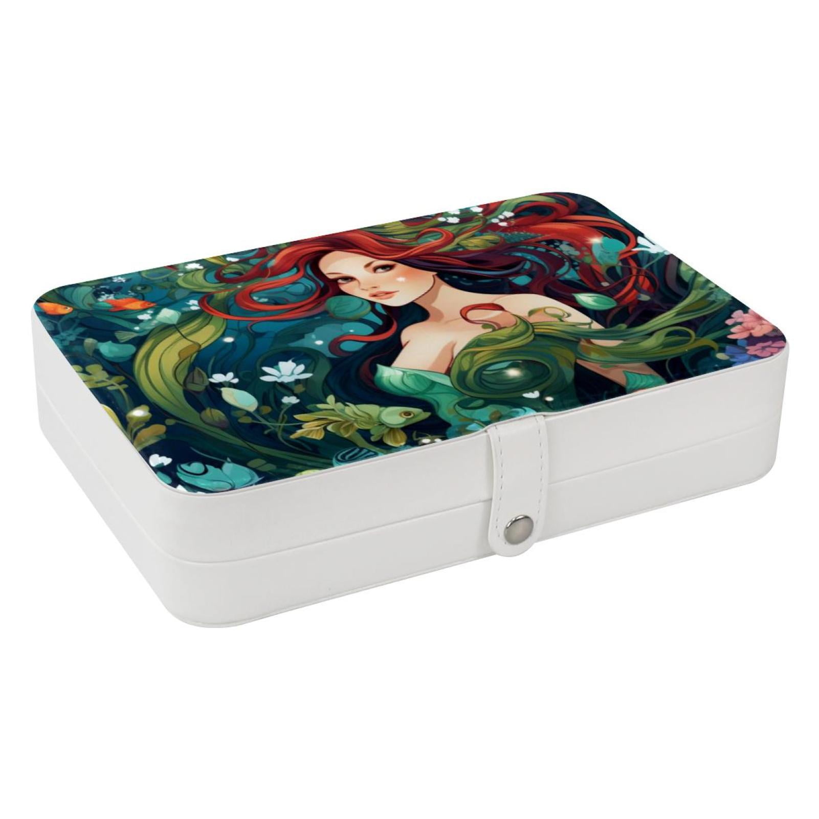 Mermaid Jewelry Organizer Travel Organizer Display Case - PU Leather ...