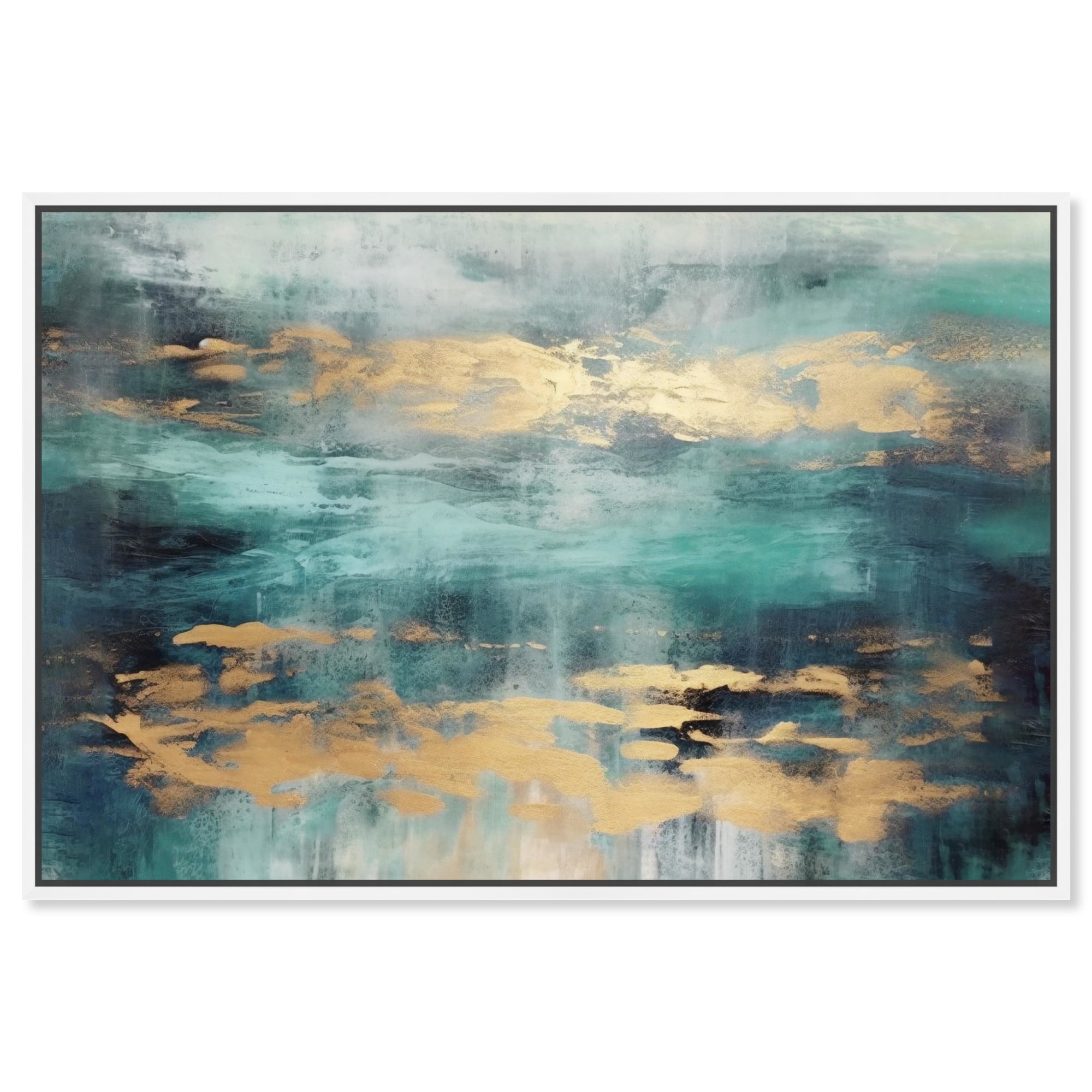 Mermaid Lagoon Long Swim Canvas Pastel Abstract Wall Art by Art Remedy ...