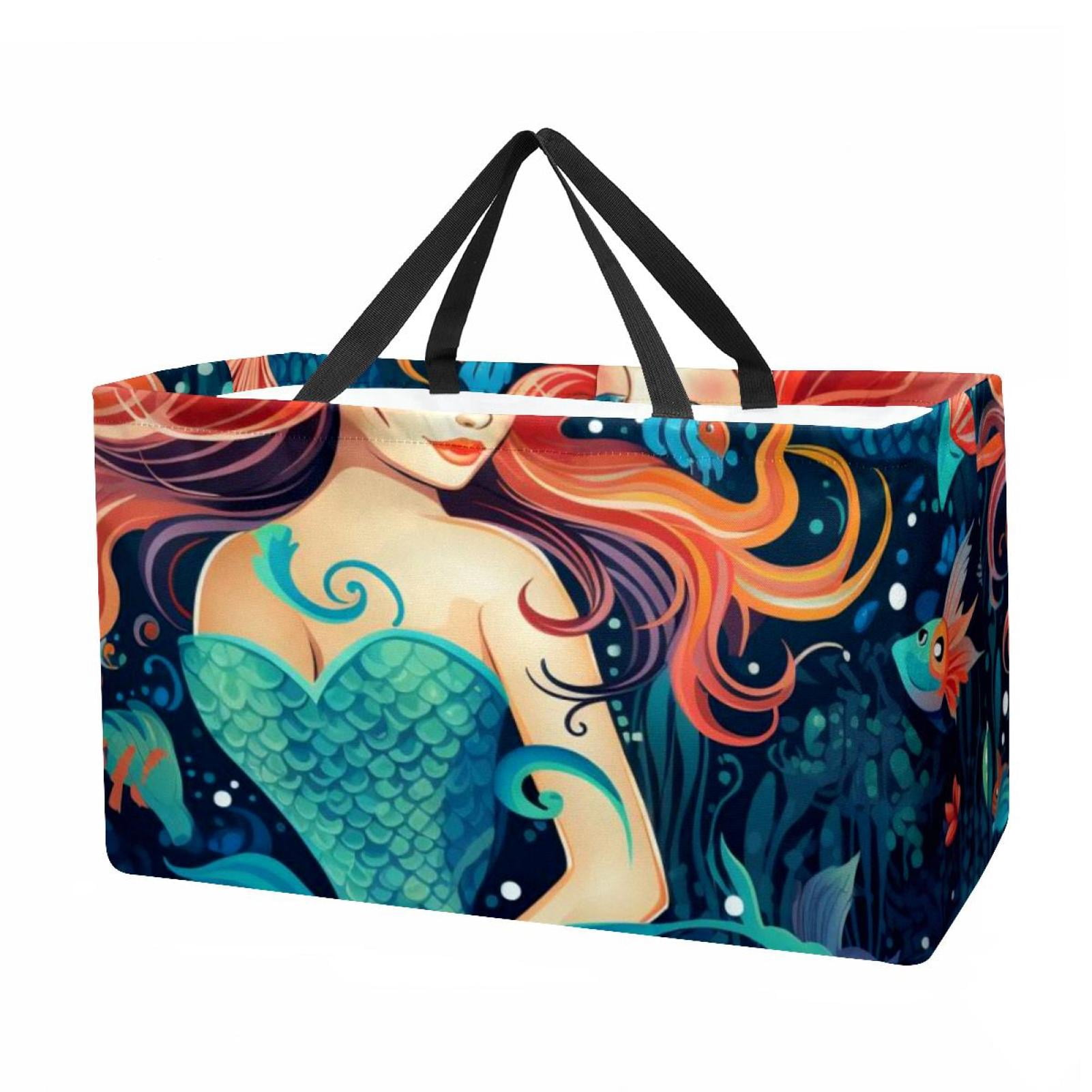Mermaid Large Capacity Reusable Foldable Oxford Cloth Storage Bin ...