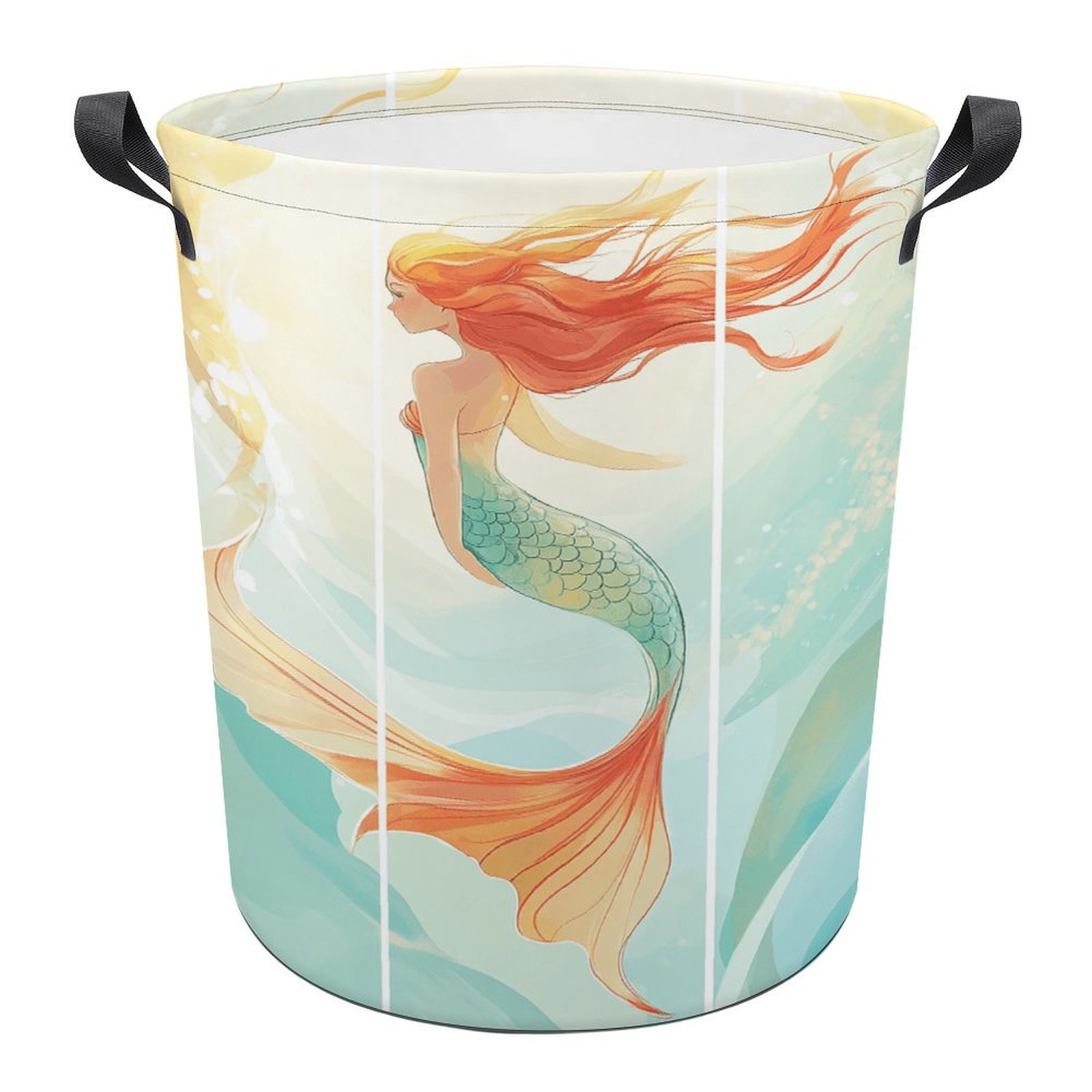 Mermaid Laundry Basket Storage Basket Controller Clothes Organizer Bin ...