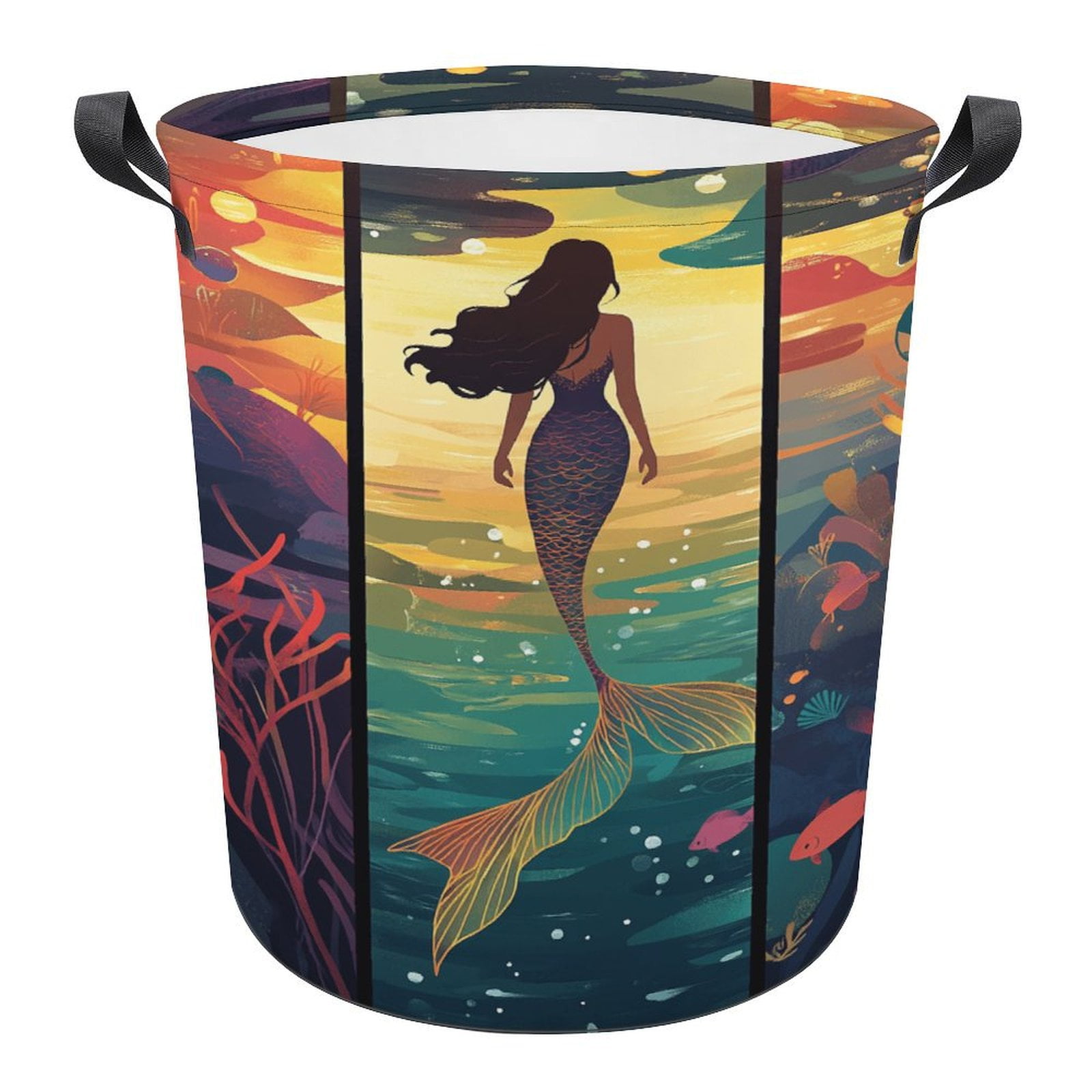 Mermaid Laundry Basket Storage Basket Controller Clothes Organizer Bin ...