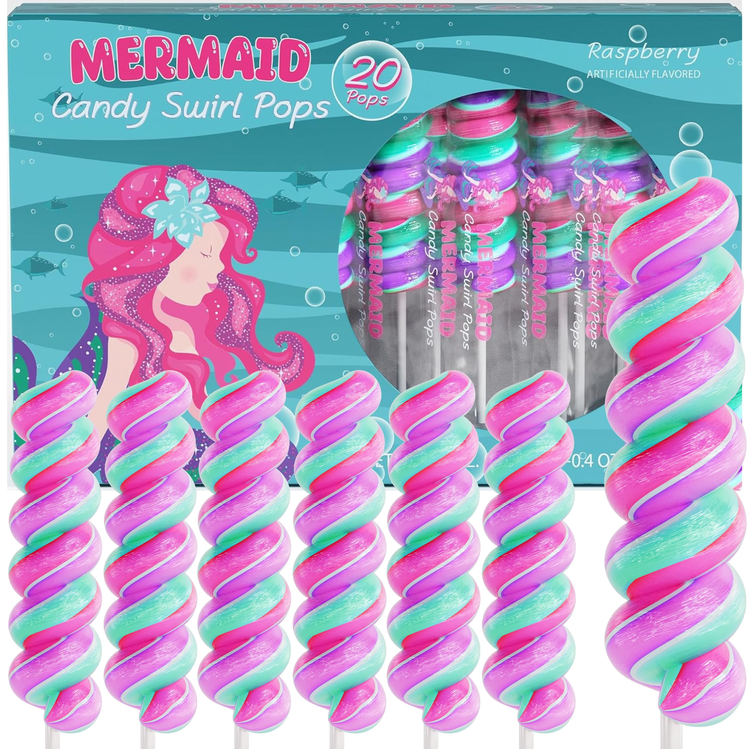 Mermaid Lollipops- Swirl Lollipops SAF21 Mermaid Candy For Little ...