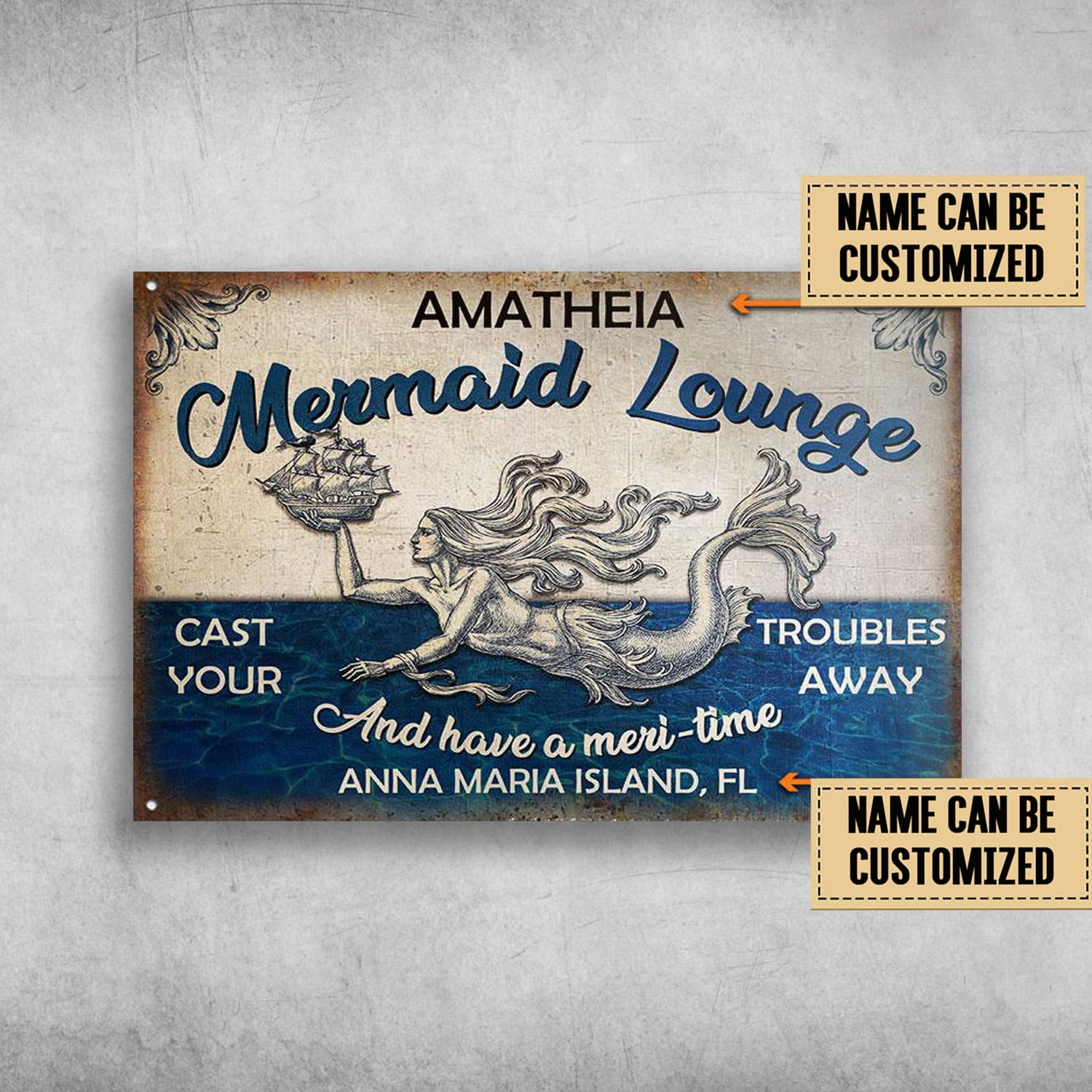 Mermaid Lounge, Cast Your Trouble Away, And Have A Meri-Time, Anna ...