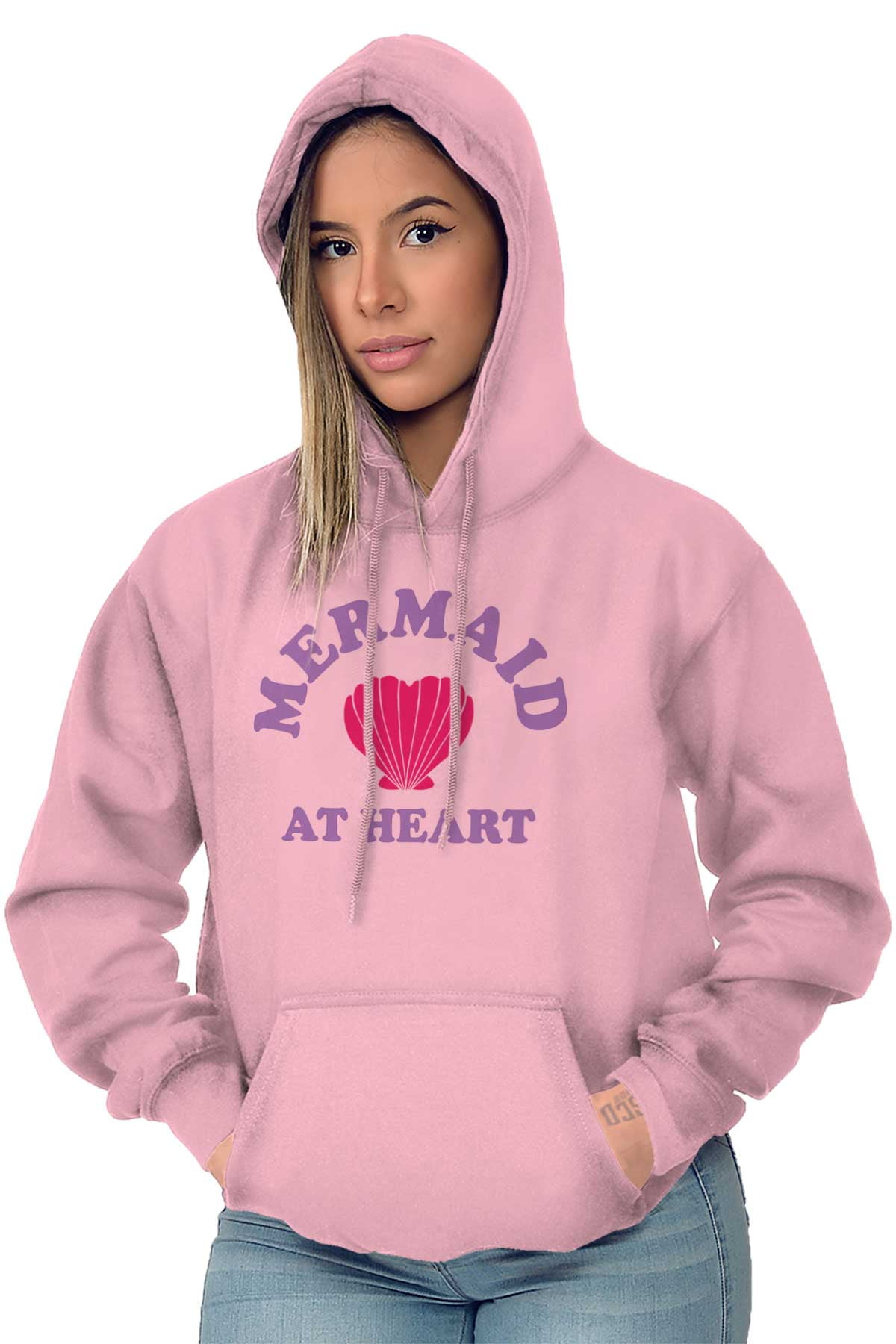 Mermaid Lovers Cute Seashell Heart Hoodie Sweatshirt Women Brisco ...
