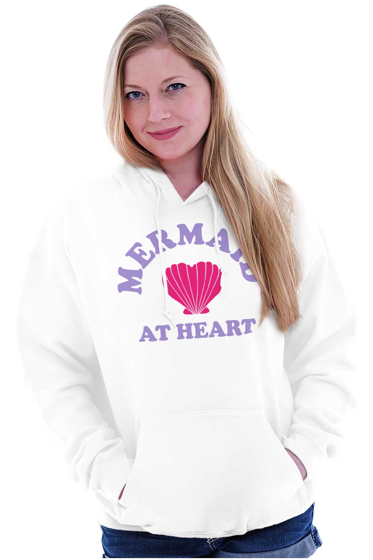 Mermaid Lovers Cute Seashell Heart Hoodie Sweatshirt Women Brisco ...