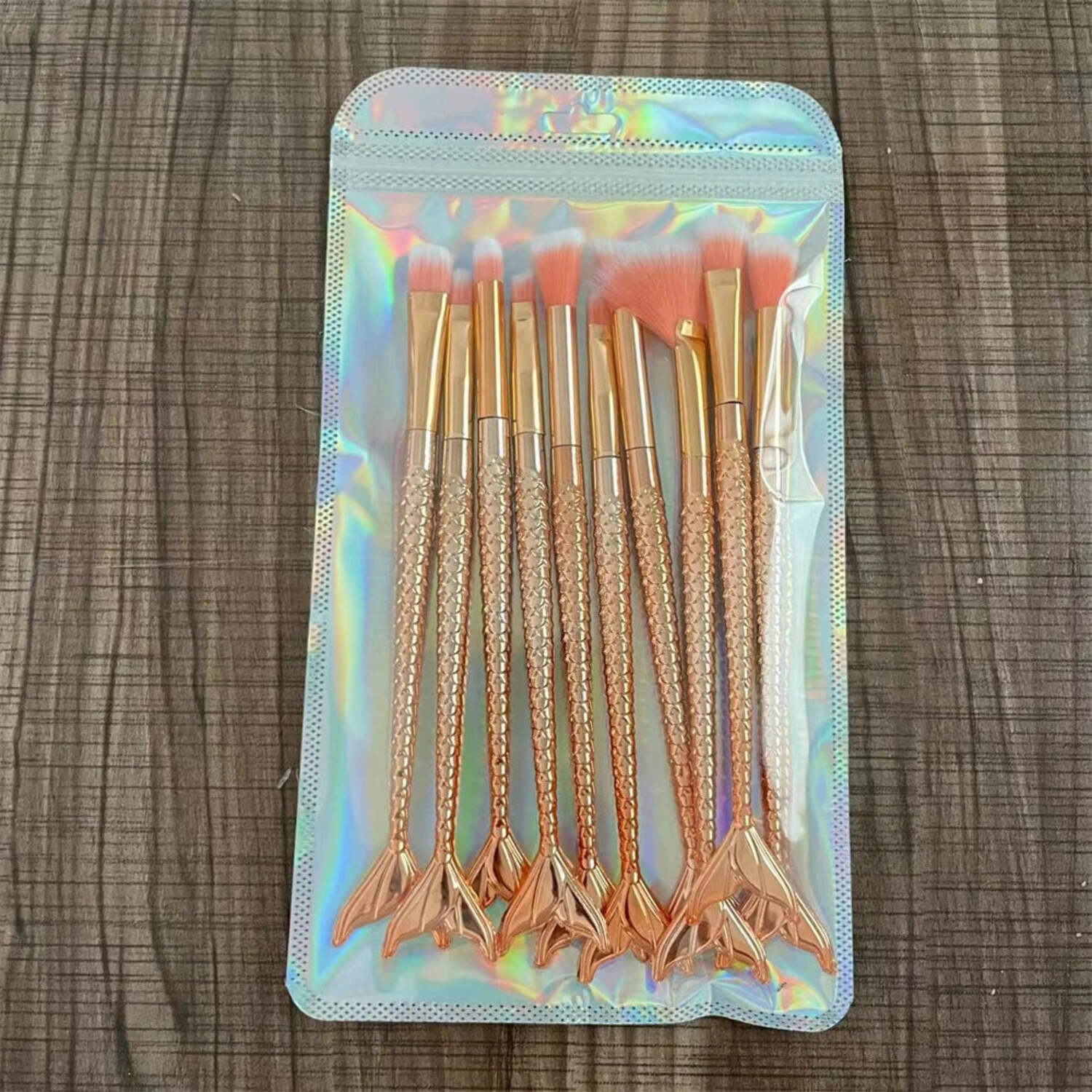 Mermaid Makeup Brush Set 3D Fishtail Eye Makeup Brush Eyebrow Nose ...