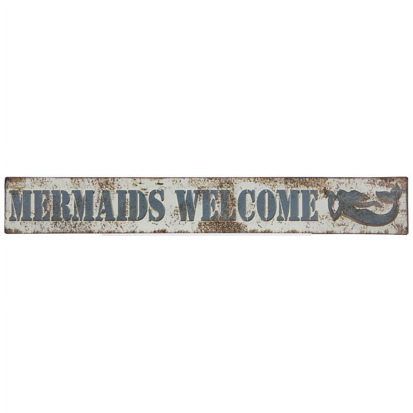 Mermaid Metal Sign Wall Decoration Nautical Home Room Decor 18" Width ...