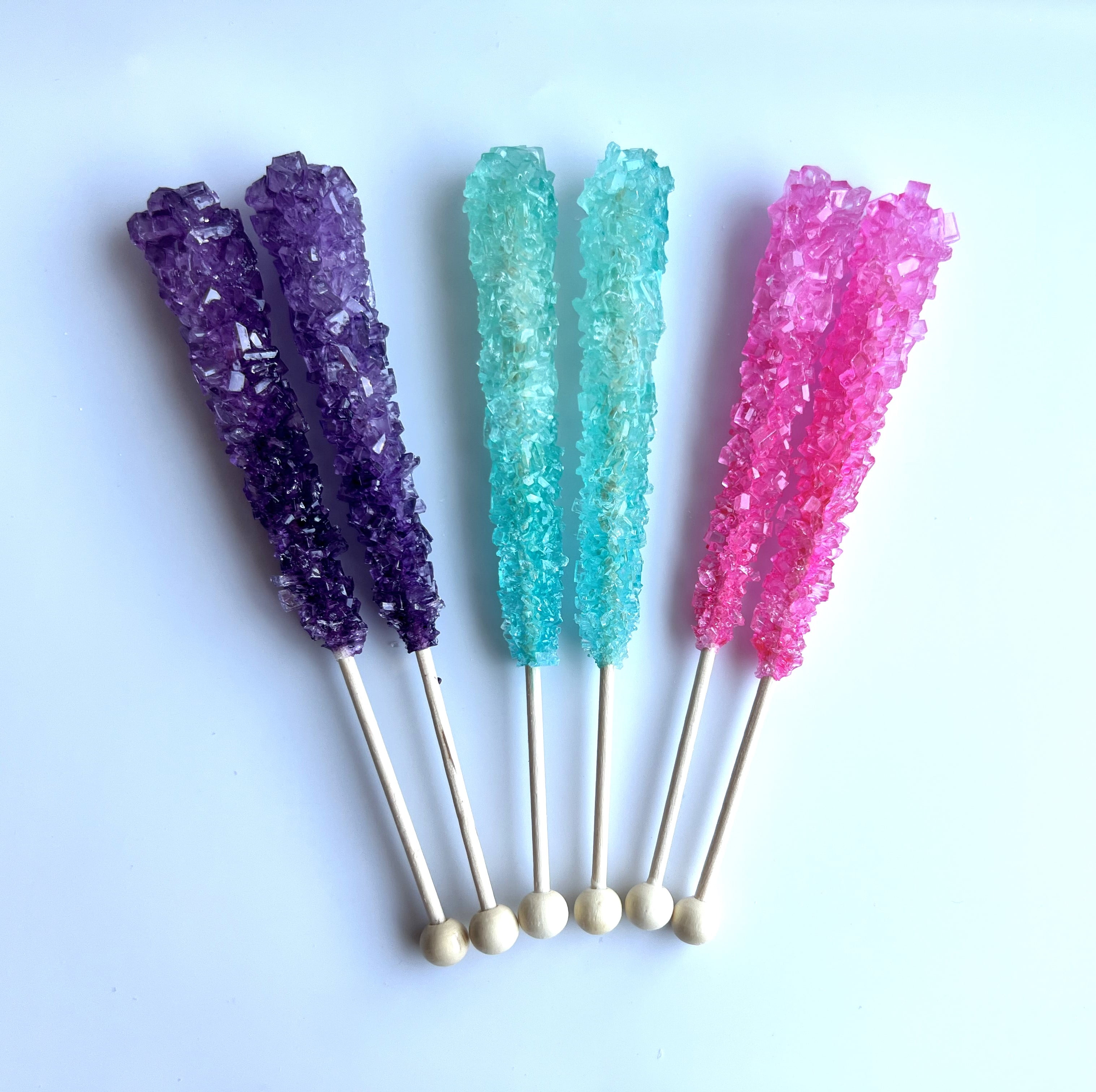 Mermaid Mix Classic Rock Candy Sticks (Purple Grape, Pink Cherry ...