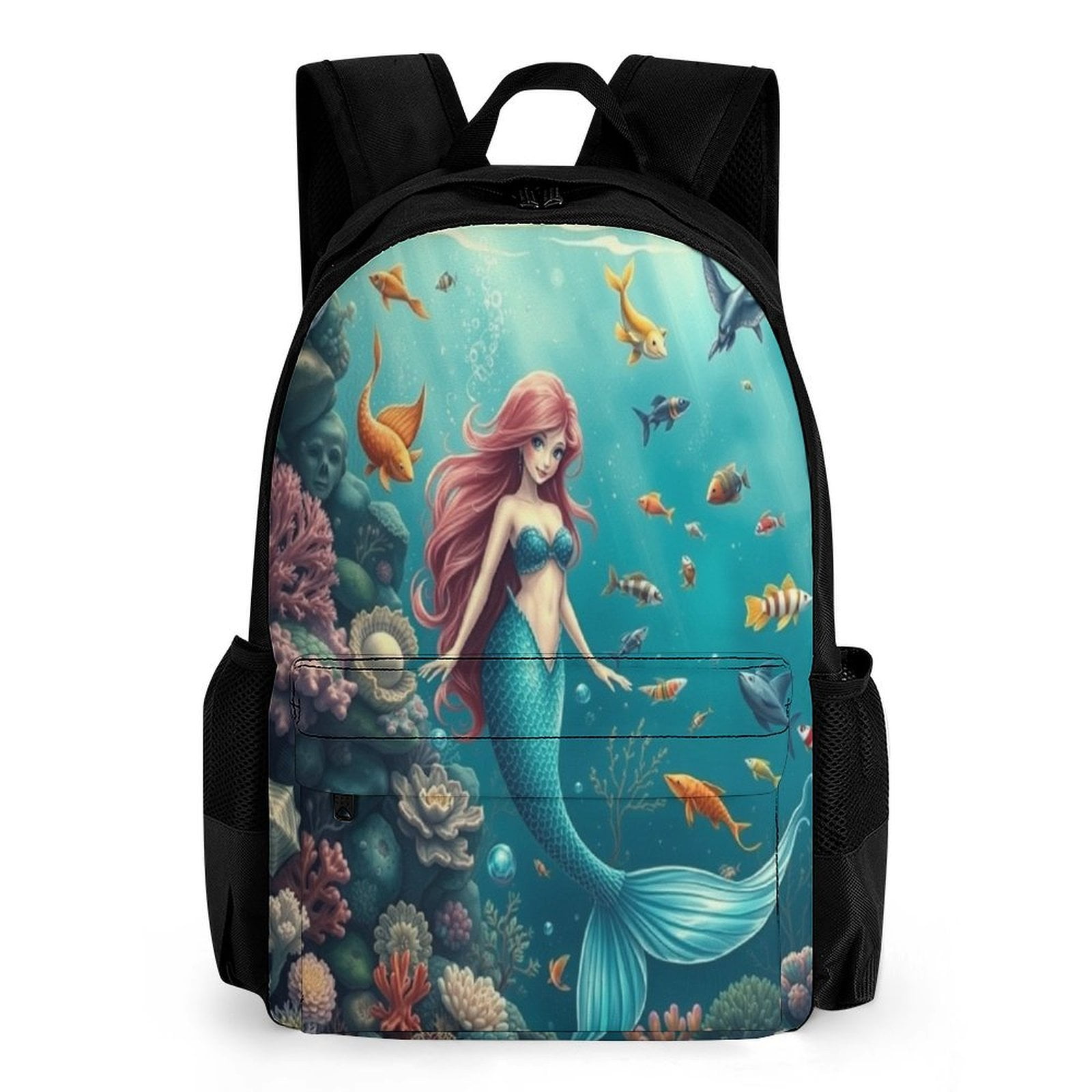 Mermaid Ocean Coral Backpack Student Leisure Bags Colorful Lightweight ...