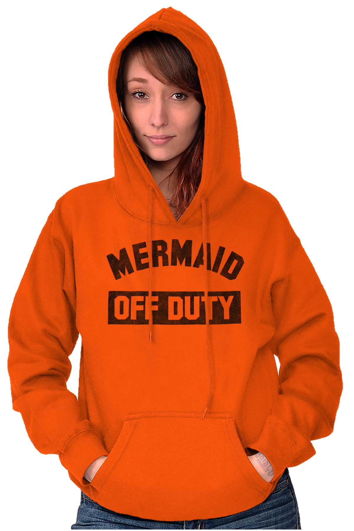 Mermaid Off Duty Cute Beach Lovers Women Plus Size Hoodie Brisco Brands ...