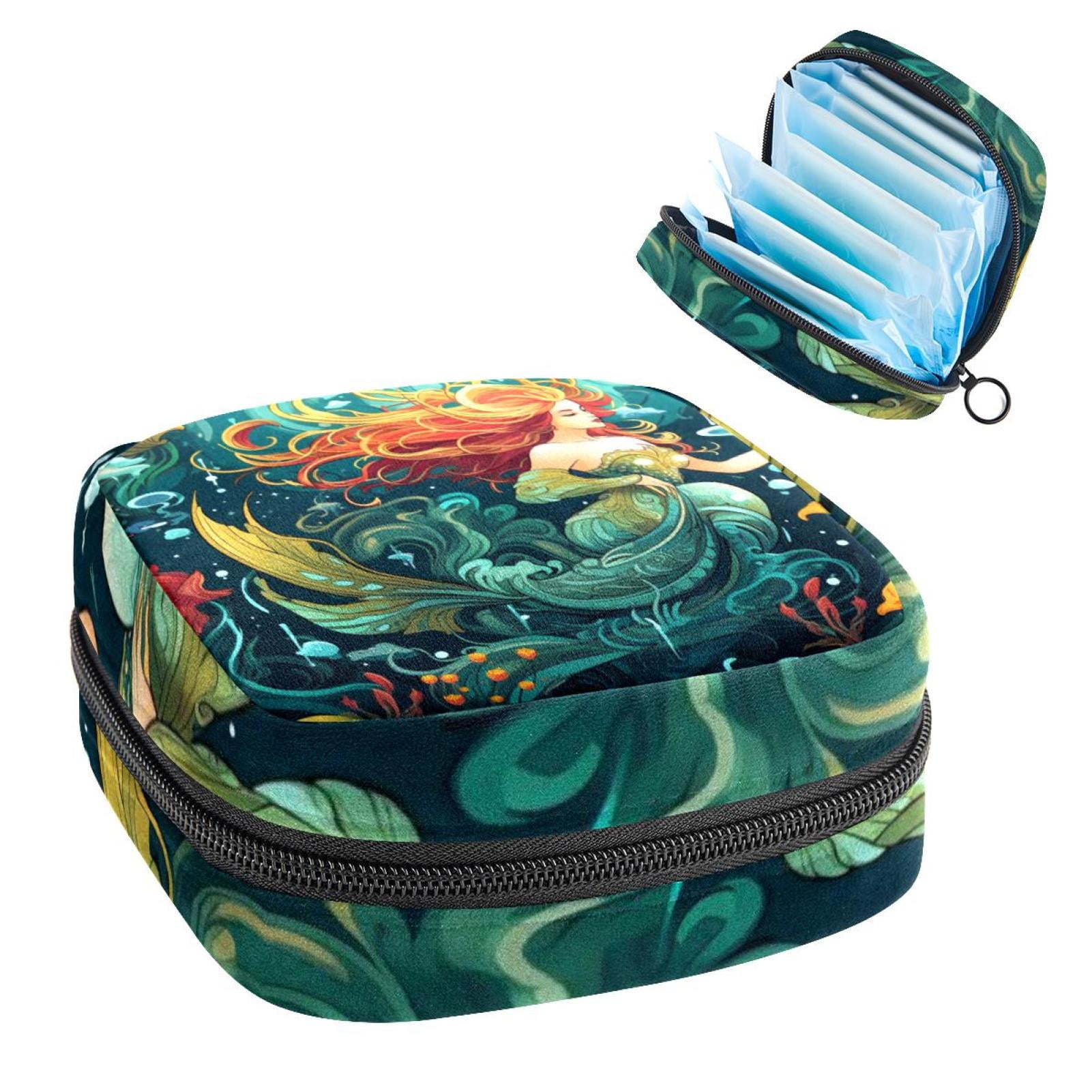 Mermaid Pad Bag Storage Organizer Pouch for Menstrual Hygiene Products ...