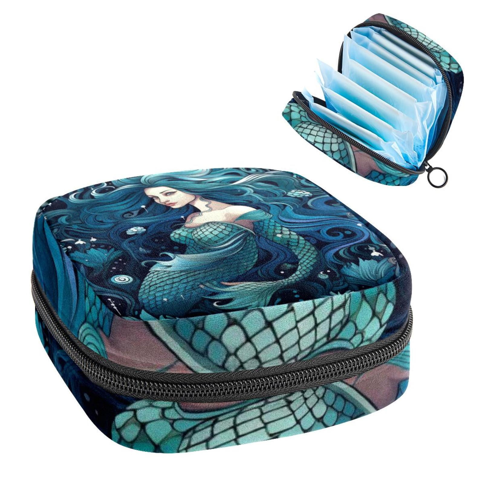 Mermaid Pad Bag Storage Organizer Pouch for Menstrual Hygiene Products ...