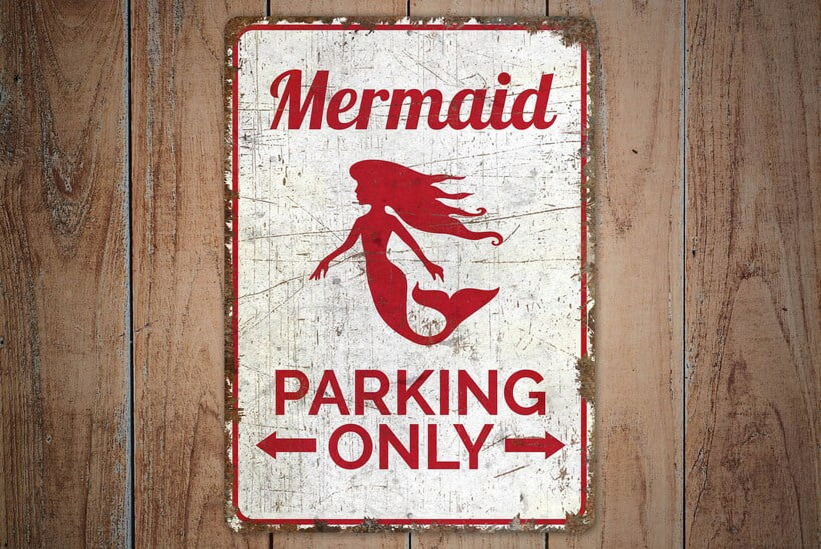 Mermaid Parking Mermaid Parking Sign Mermaid Parking Only Parking Sign ...