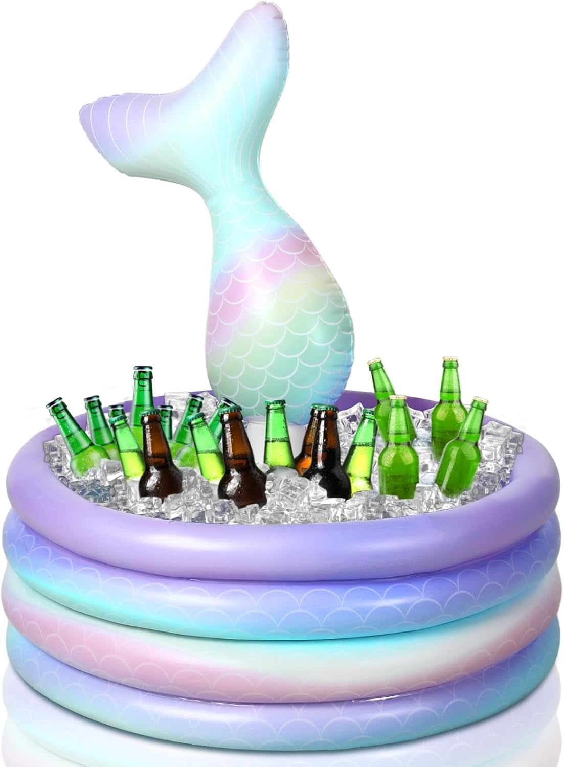 Mermaid Party Decorations Mermaid Tail Inflatable Cooler Blow up Drink ...
