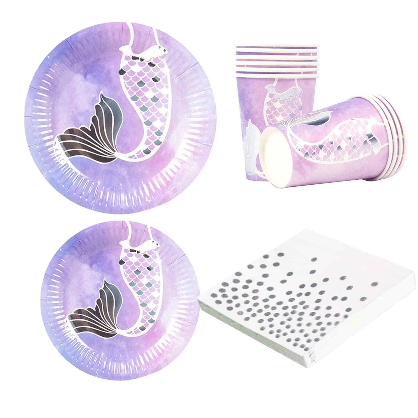 Mermaid Party DecorationsPlates Cups DU20 and Napkins Baby Shower Party ...