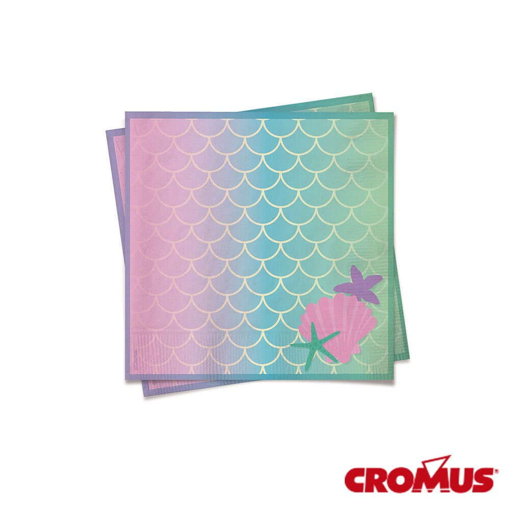 Mermaid Party Napkin - 20 Pack First Birthday Mermaid Baby Shower ...