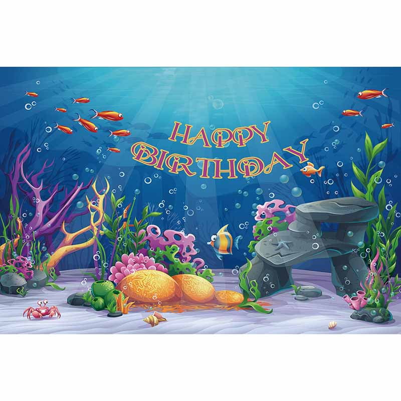 Mermaid Party Photography Backdrop Seabed Landscape Underwater ...