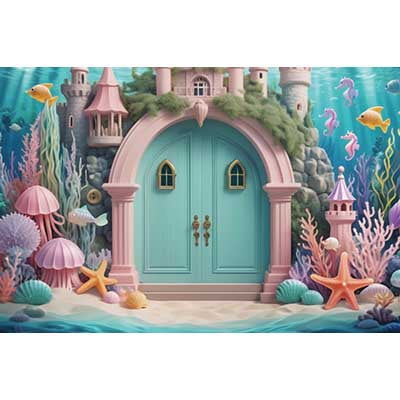 Mermaid Party Photography Backdrop Seabed Landscape Underwater ...