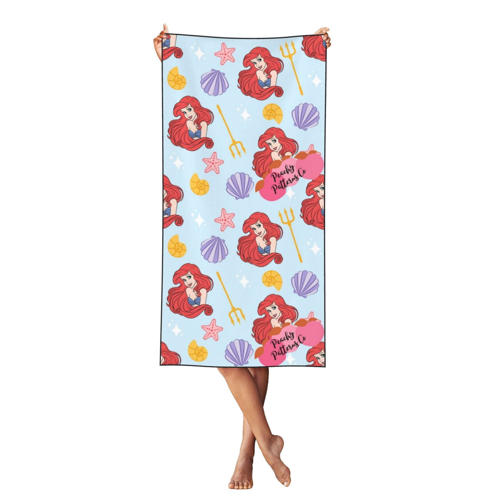 Mermaid Peach Skin Velvet Beach Towel Quick Dry Absorbent Towels For ...