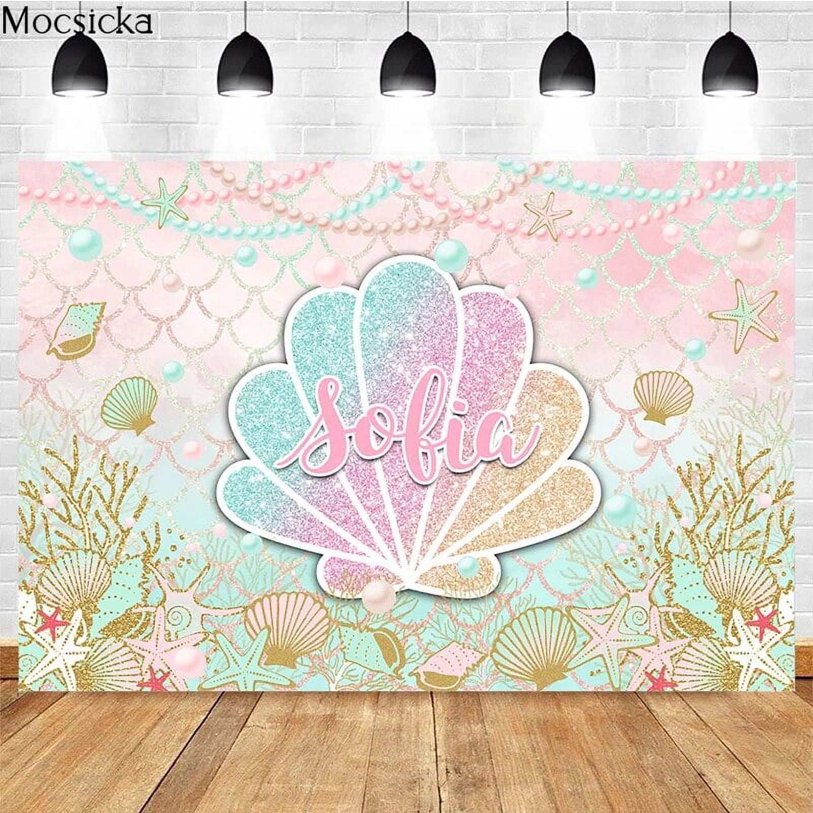 Mermaid Photography Backdrops Baby Shower Photo Wallpaper Birthday ...