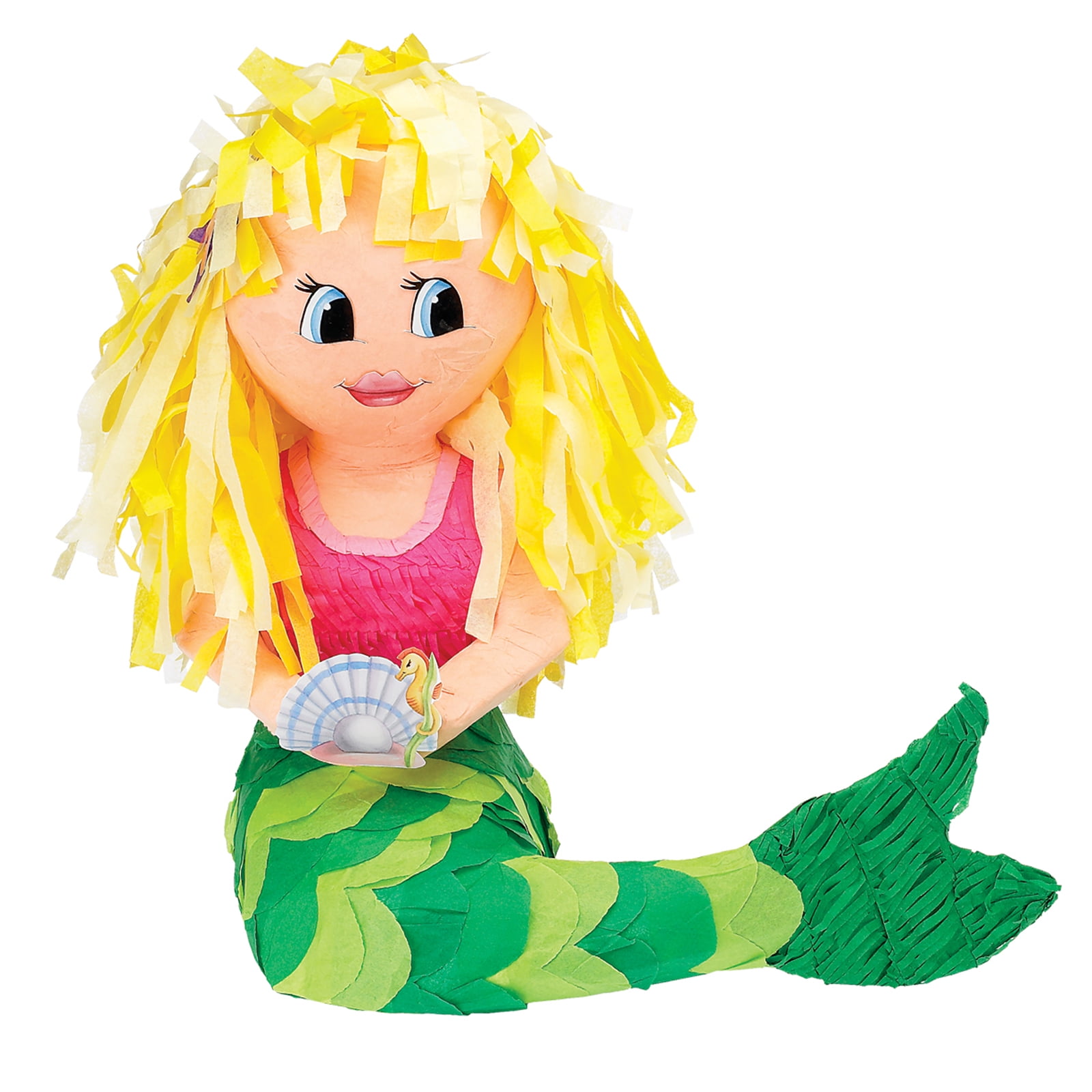 Mermaid Pinata, Pink & Green, 17in x 22in - Walmart.com
