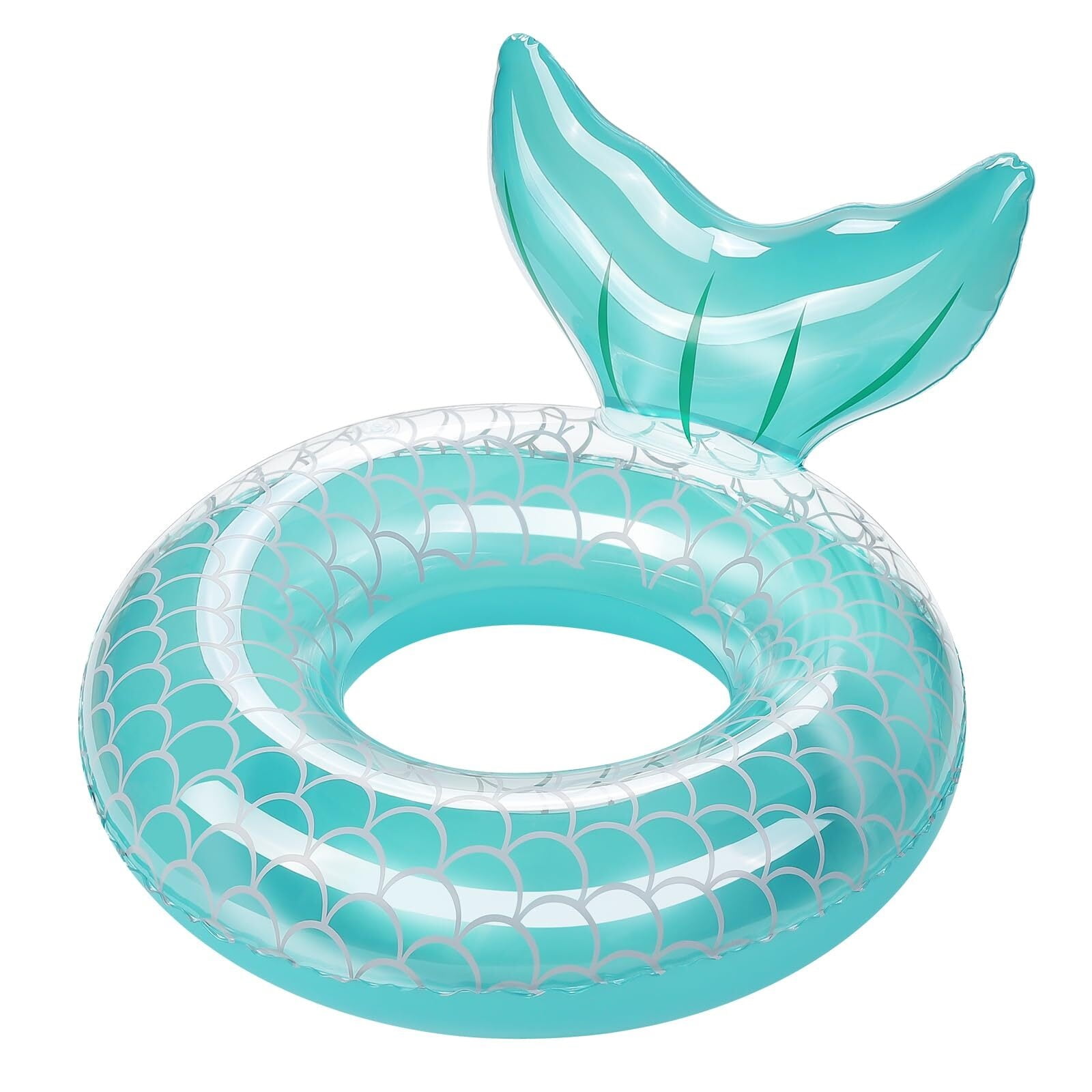 Mermaid Pool Float, 2 Pack Mermaid Tail Shaped Pool Swimming Float Tube ...