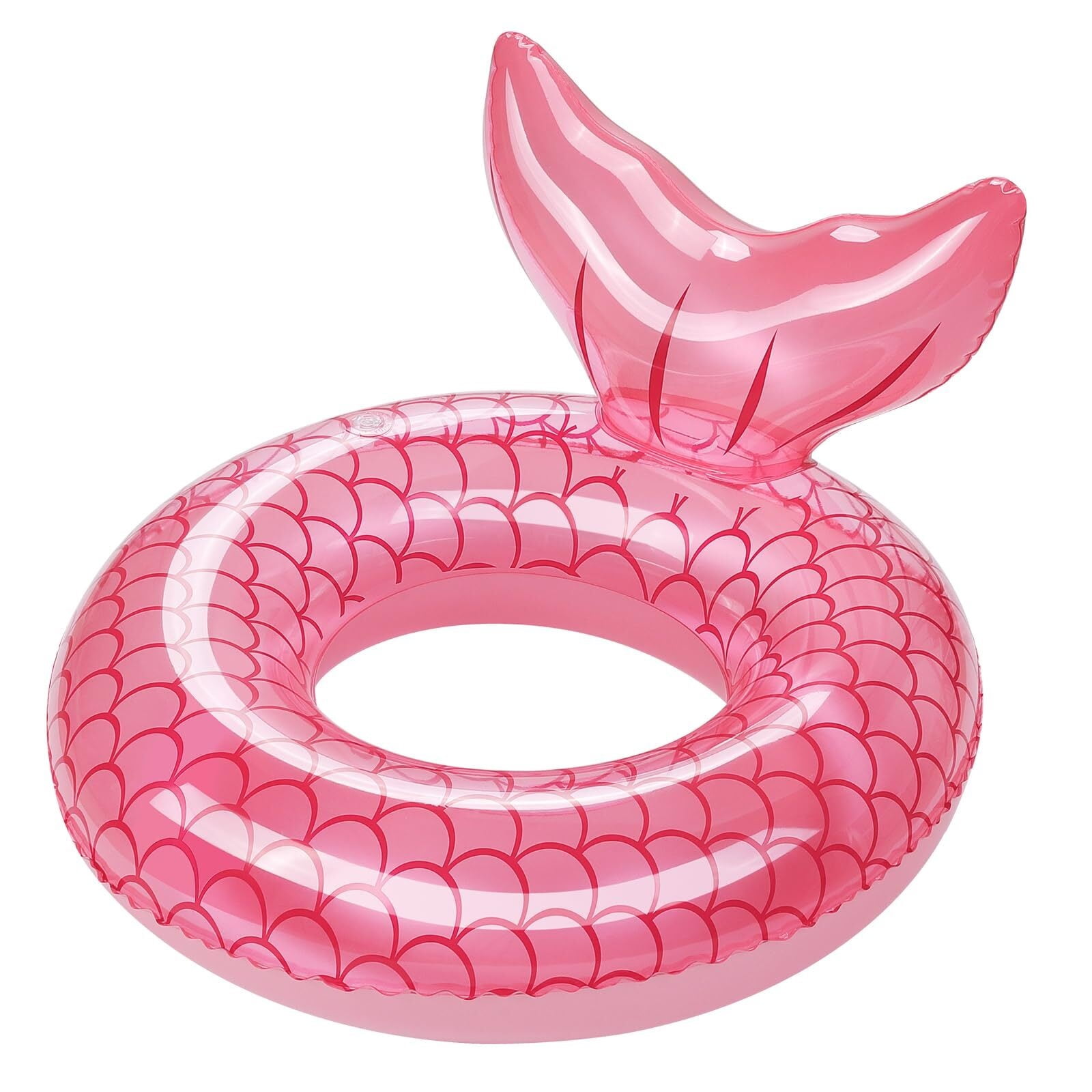 Mermaid Pool Float, 2 Pack Mermaid Tail Shaped Pool Swimming Float Tube ...
