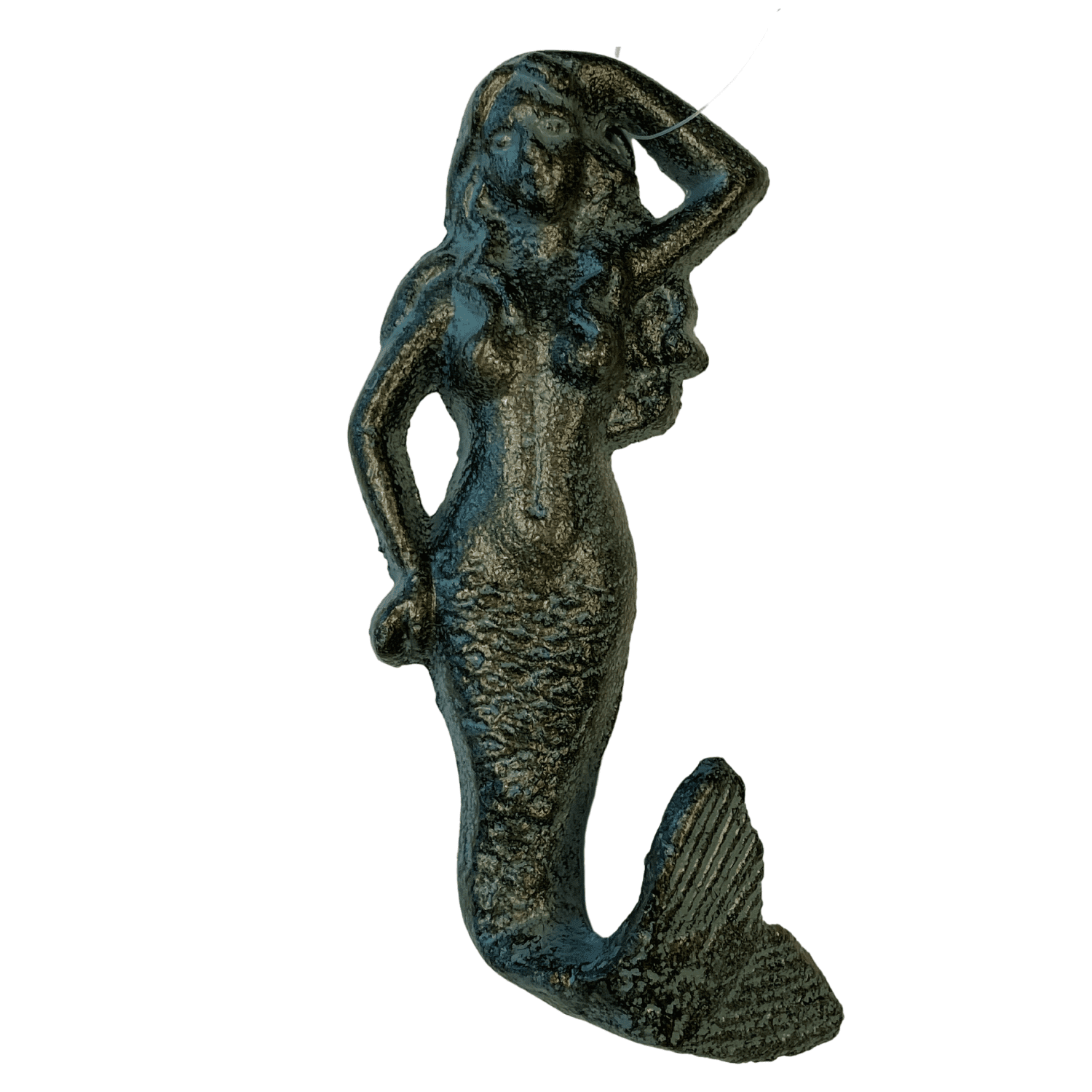 Mermaid Posed Single Wall Hook Verde Cast Iron - Walmart.com