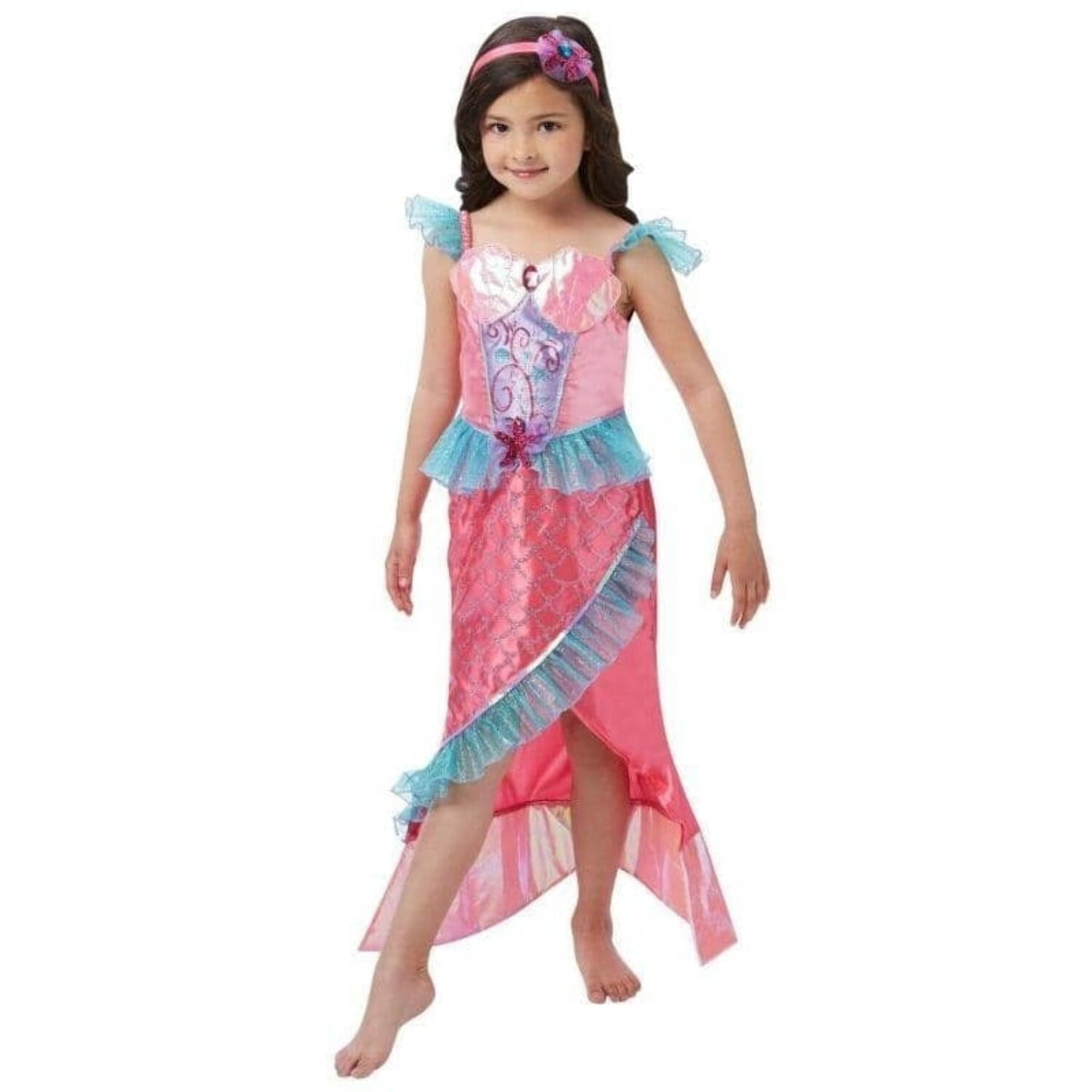 Deluxe Mermaid Princess Generic Medium Female Kids Pink Fancy Dress ...