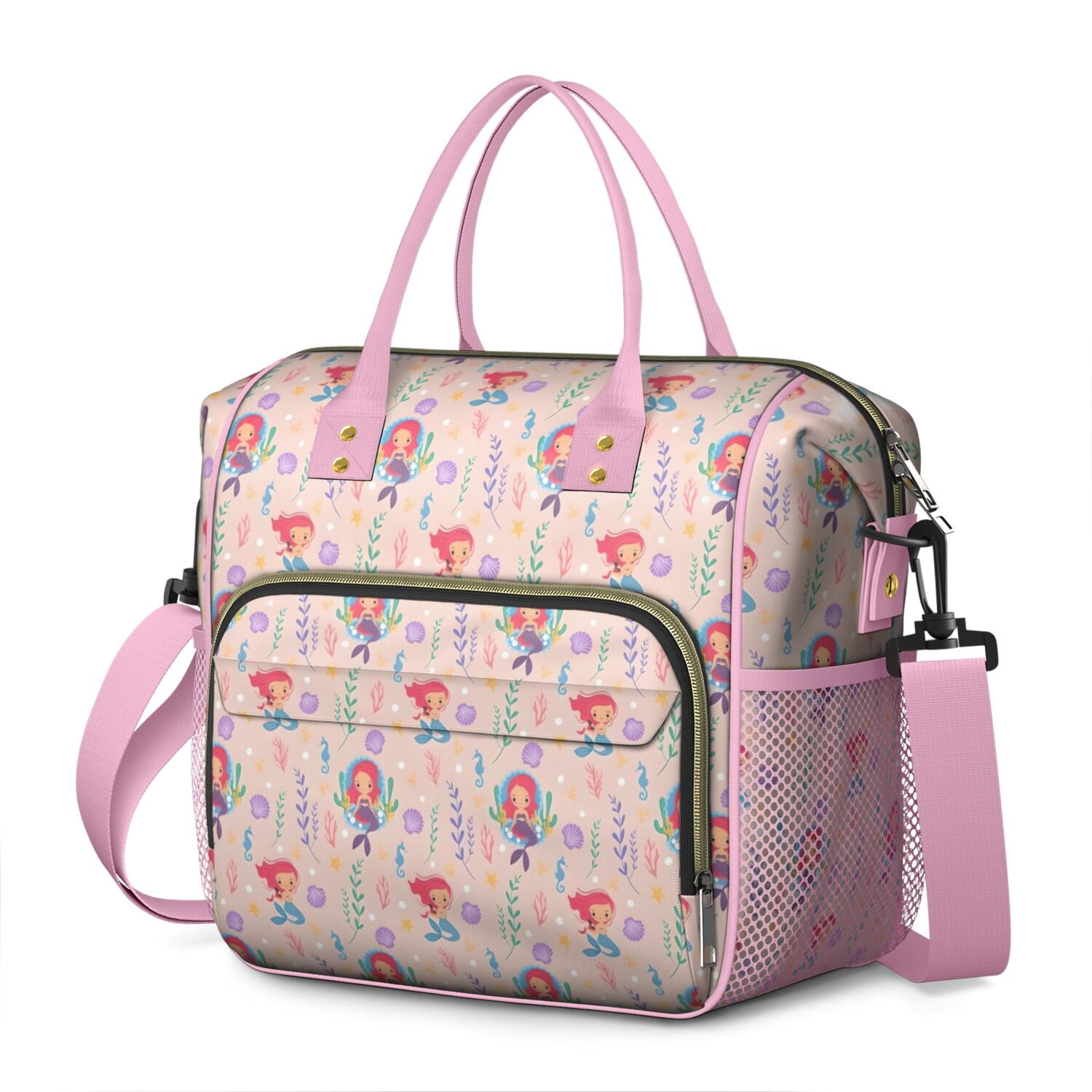 Mermaid Princess Sea Pattern Womens Lunch Box for Work,Insulated Large ...