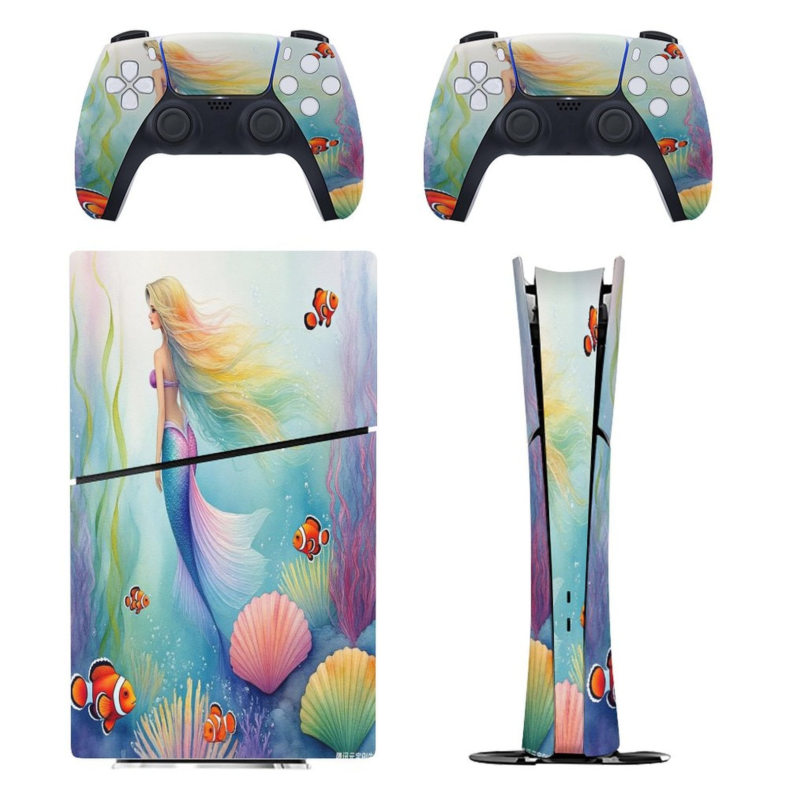 Mermaid Princess Under The Sea 1 PS5/PS5 Slim Digital Disc Skin Sticker ...