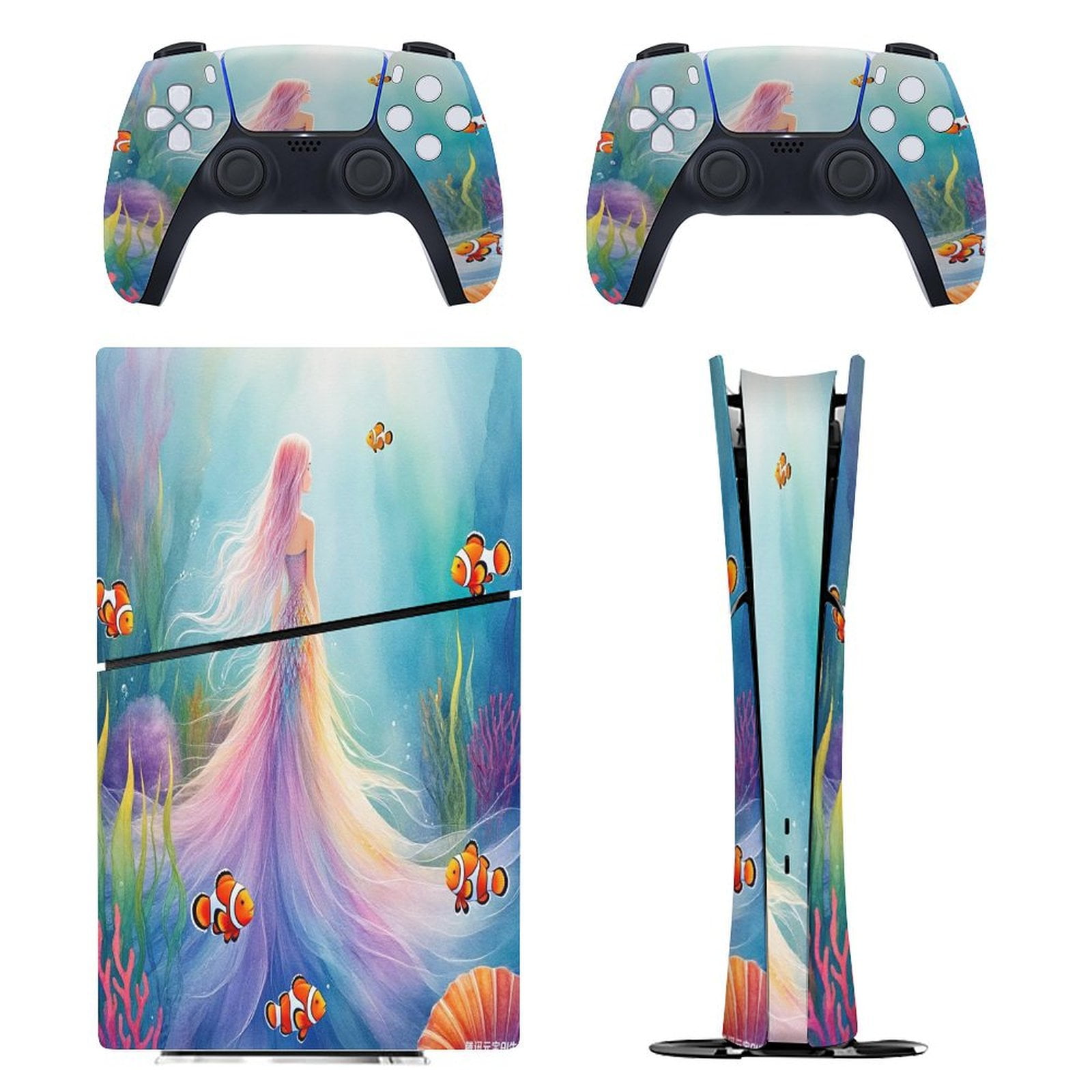 Mermaid Princess Under The Sea PS5/PS5 Slim Digital Disc Skin Sticker ...