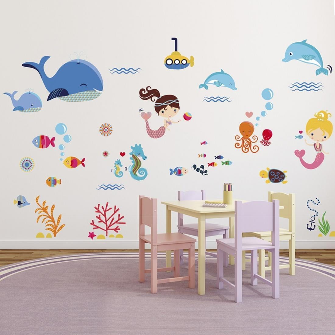 Mermaid Princess Wall Decal Sticker - 11x18 - Walmart.com