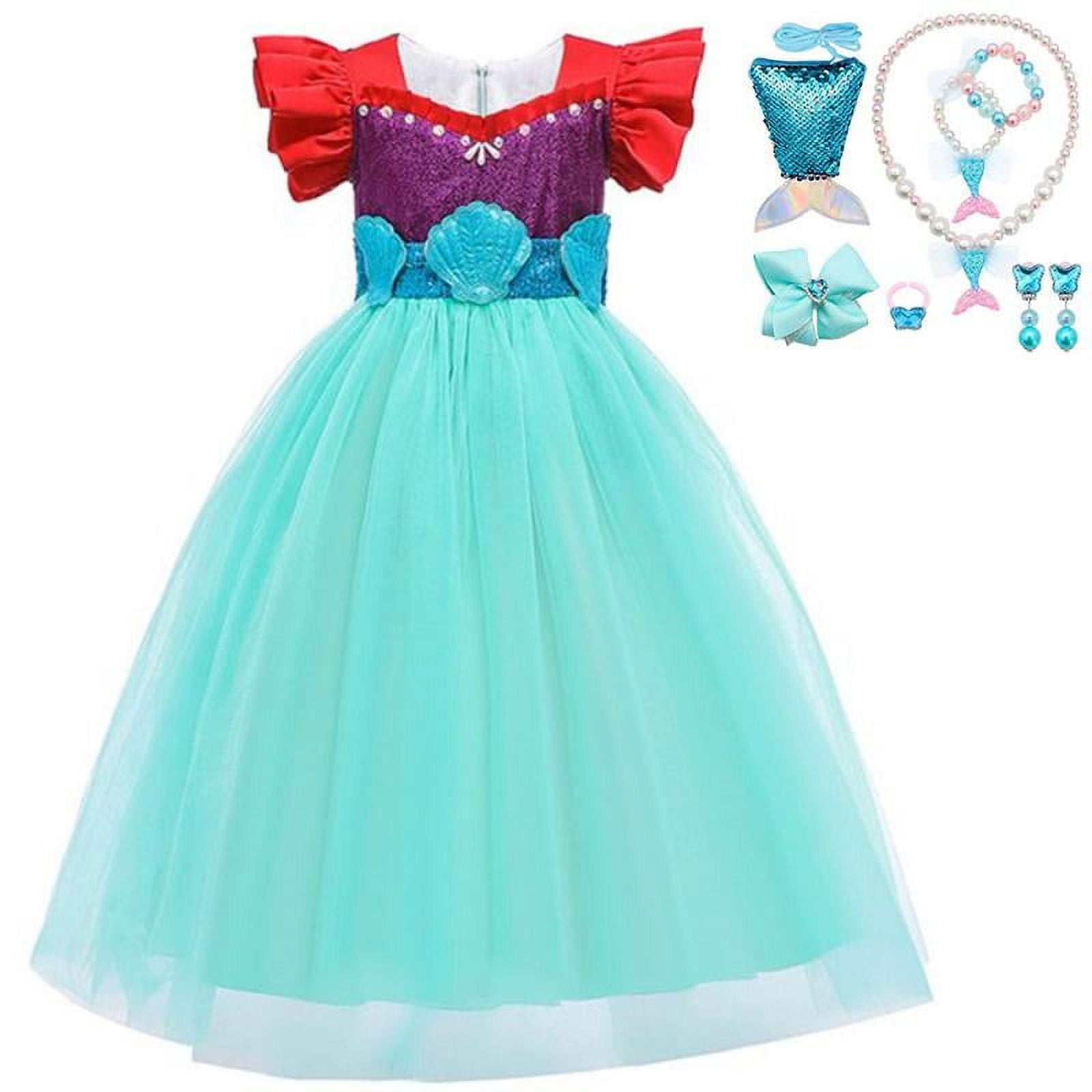 Mermaid Princess girls Dress Carnival Party catwalk show dress Clothes ...