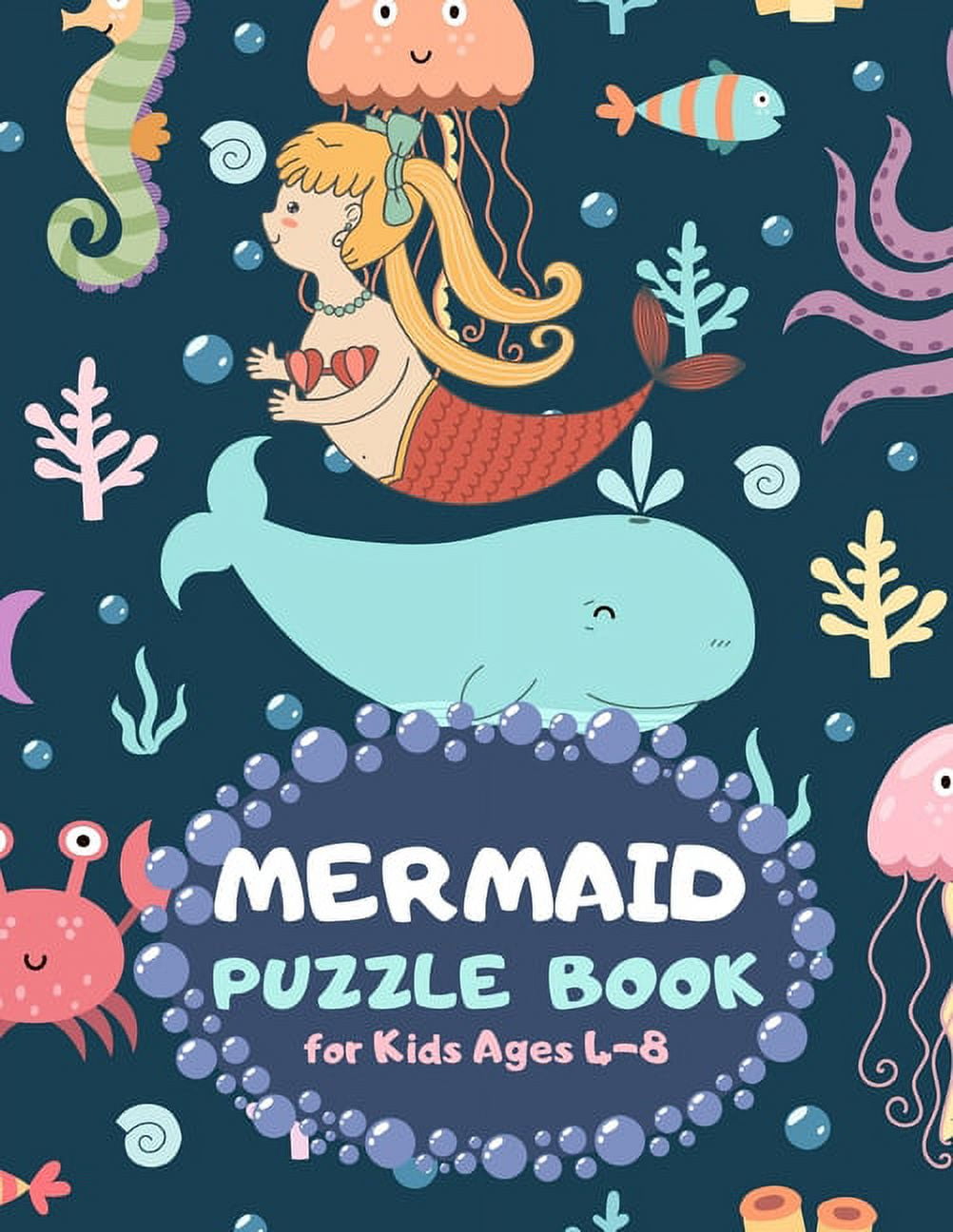 Mermaid Puzzle Book for Kids Ages 4-8 : Sea Life Theme A Fun Kid ...