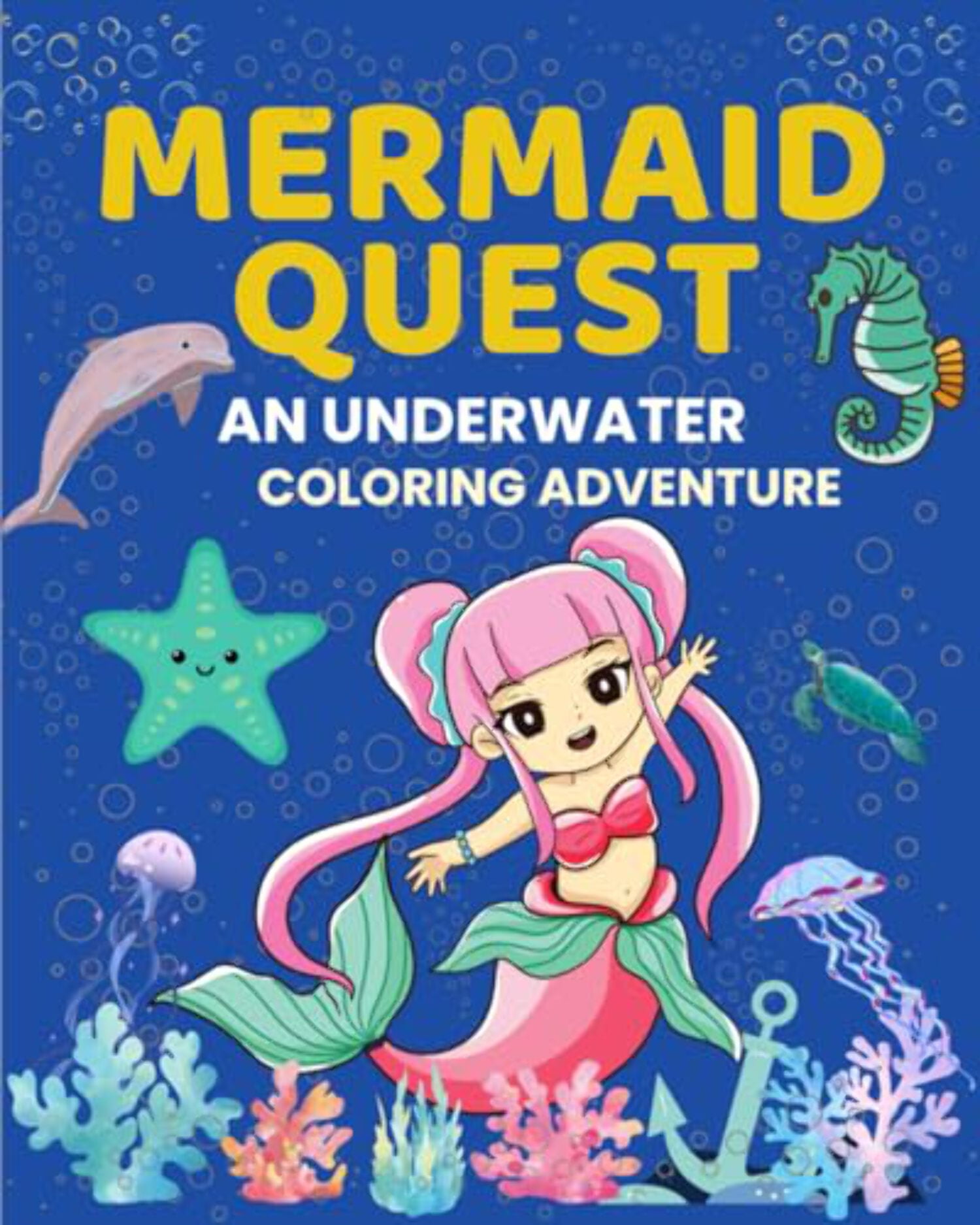Mermaid Quest: An Underwater Coloring Adventure: Fun and Engaging ...