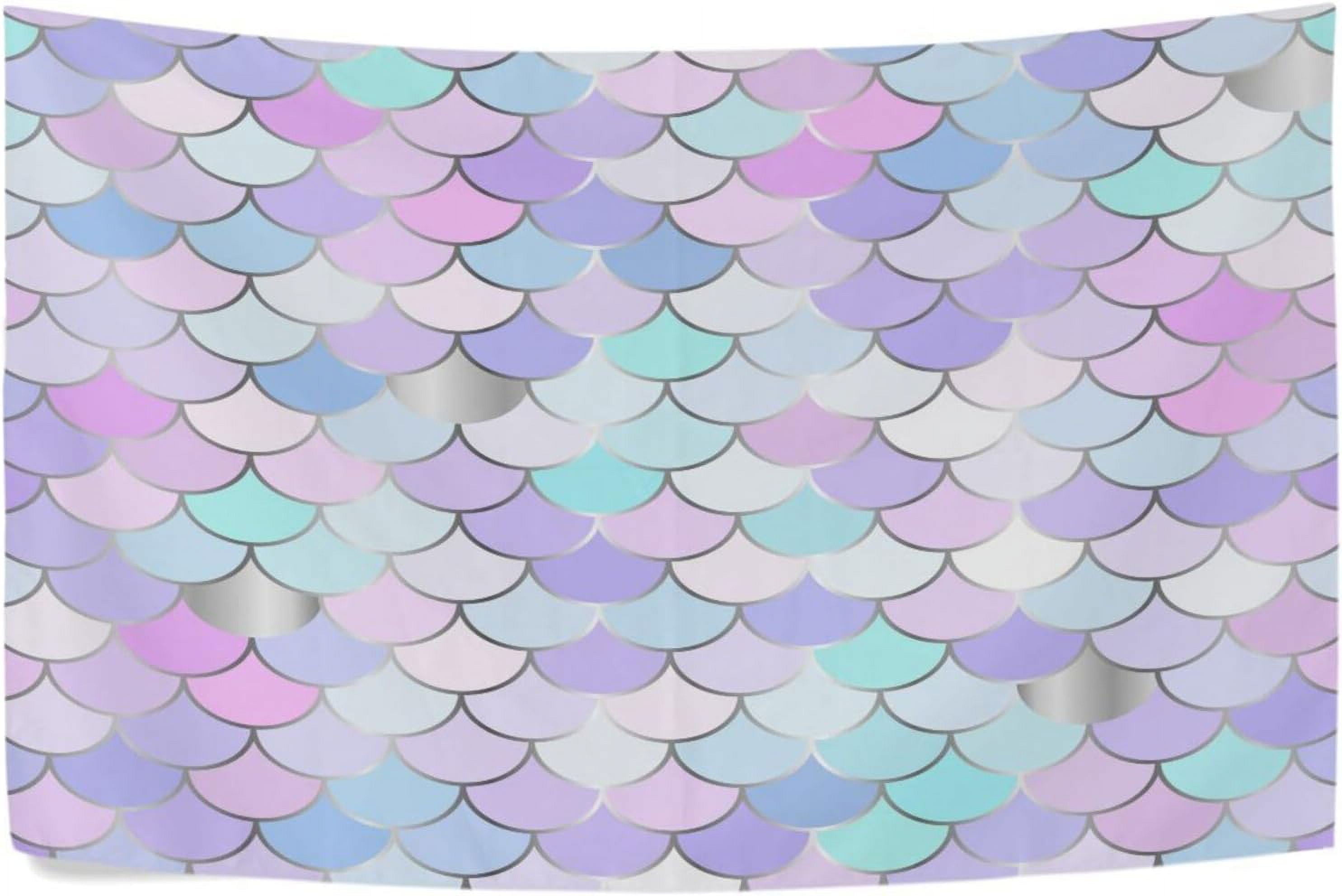 Mermaid Sacle Tapestry Wall Hanging Tapestries Happy Colorful Hippie ...