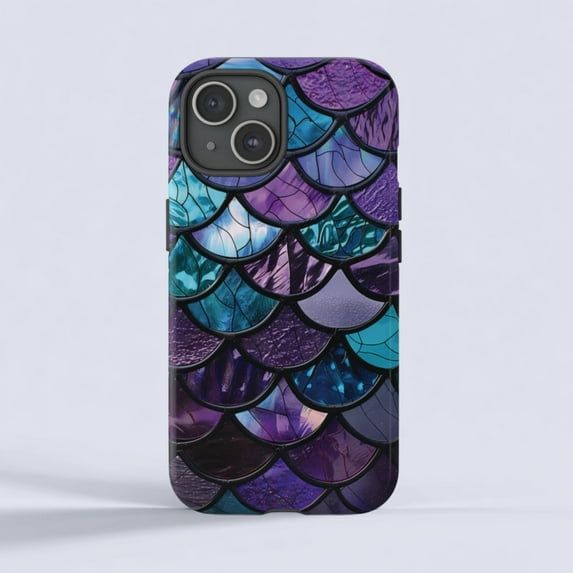 Mermaid Scale Case With Purple Blue Shimmer Fantasy Pattern for iPhone ...