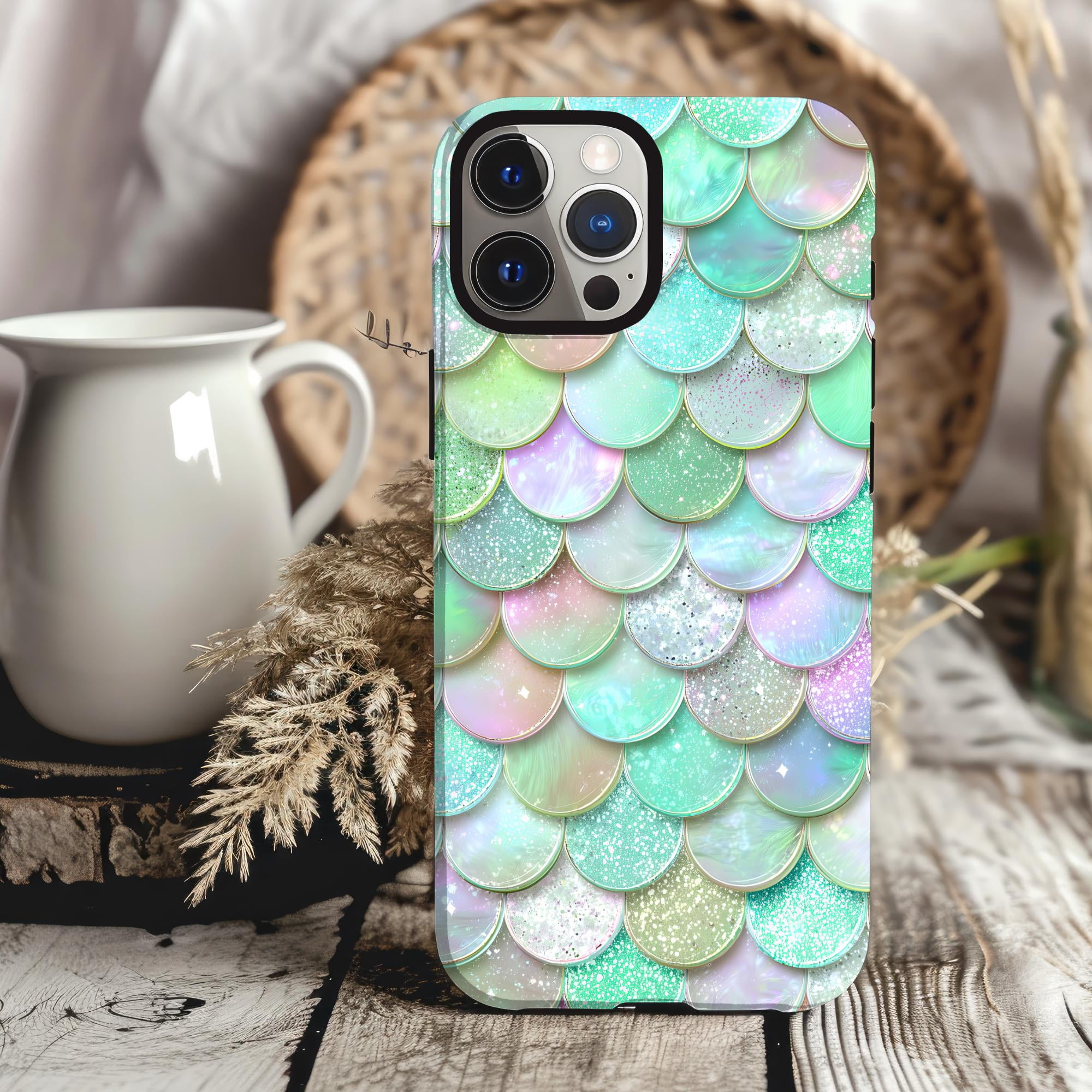 Mermaid Scale Shimmer Case With Colorful Ocean Tones for iPhone 17 to ...